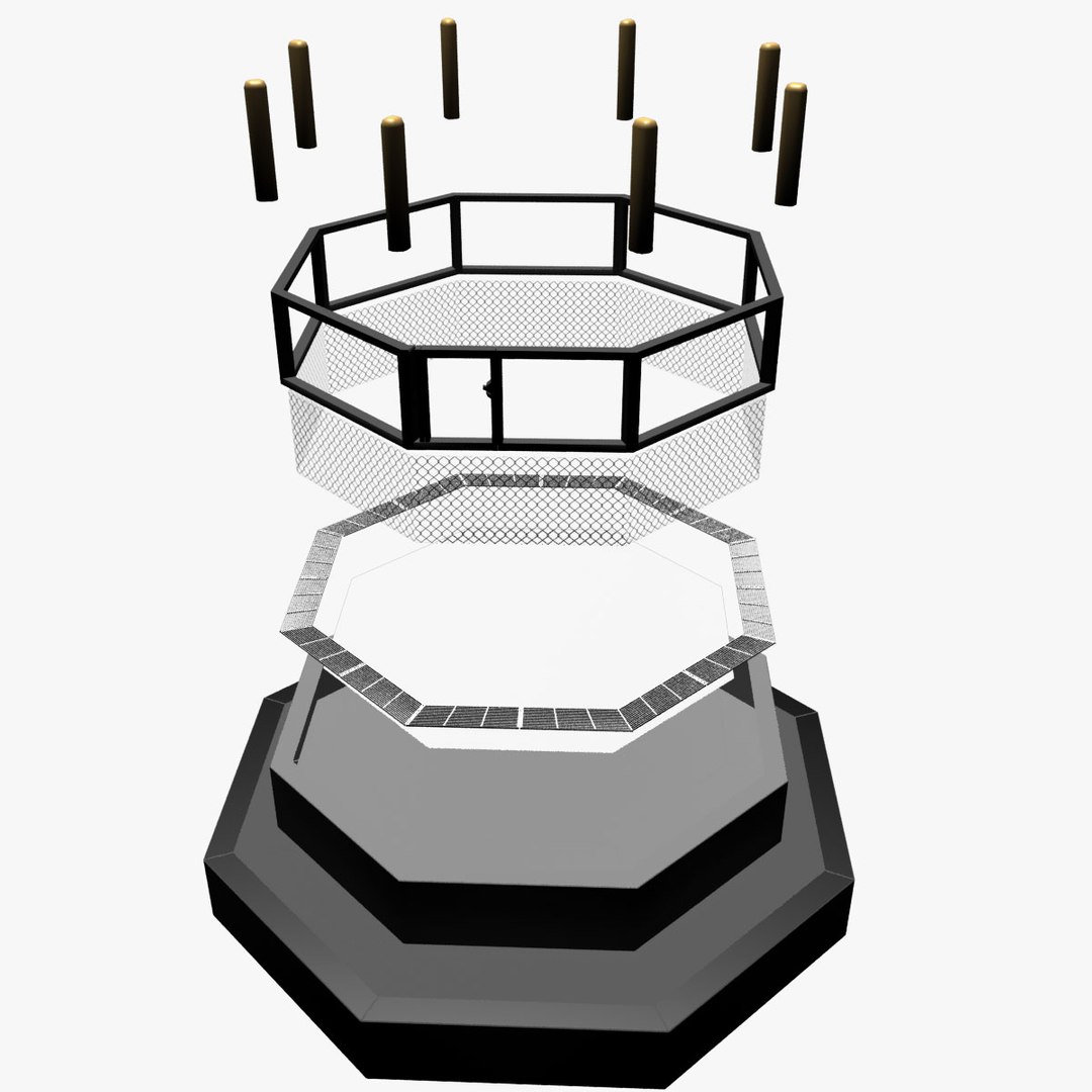 3D Model Mixed Octagon Ring - TurboSquid 1581882