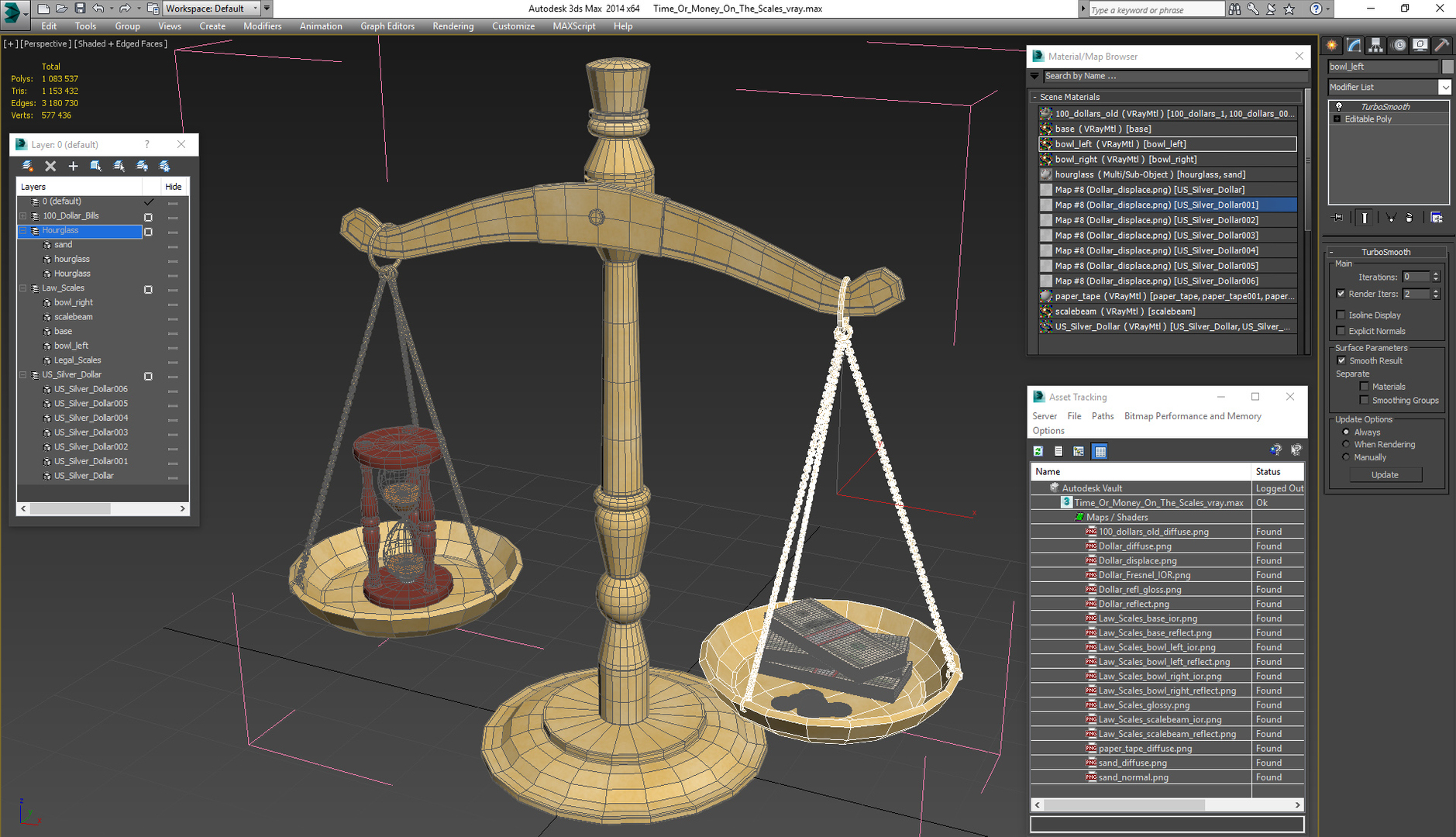 3D model time money scales modeled - TurboSquid 1554449