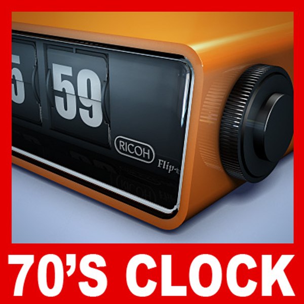 dxf retro tv flip clock