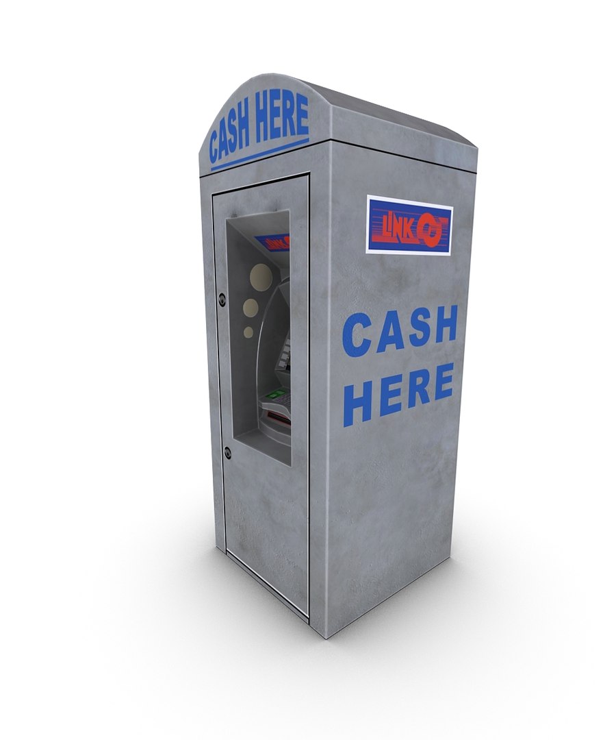 Atm Standing Cash Machine 3d Model