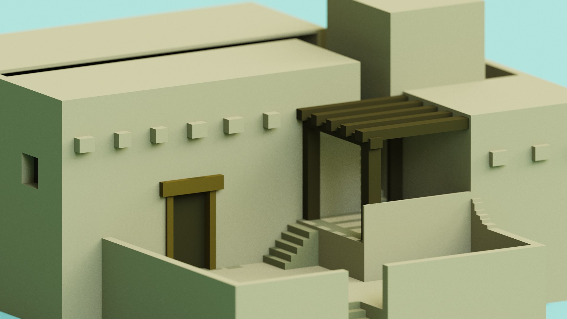 3D Voxel House - TurboSquid 1866877