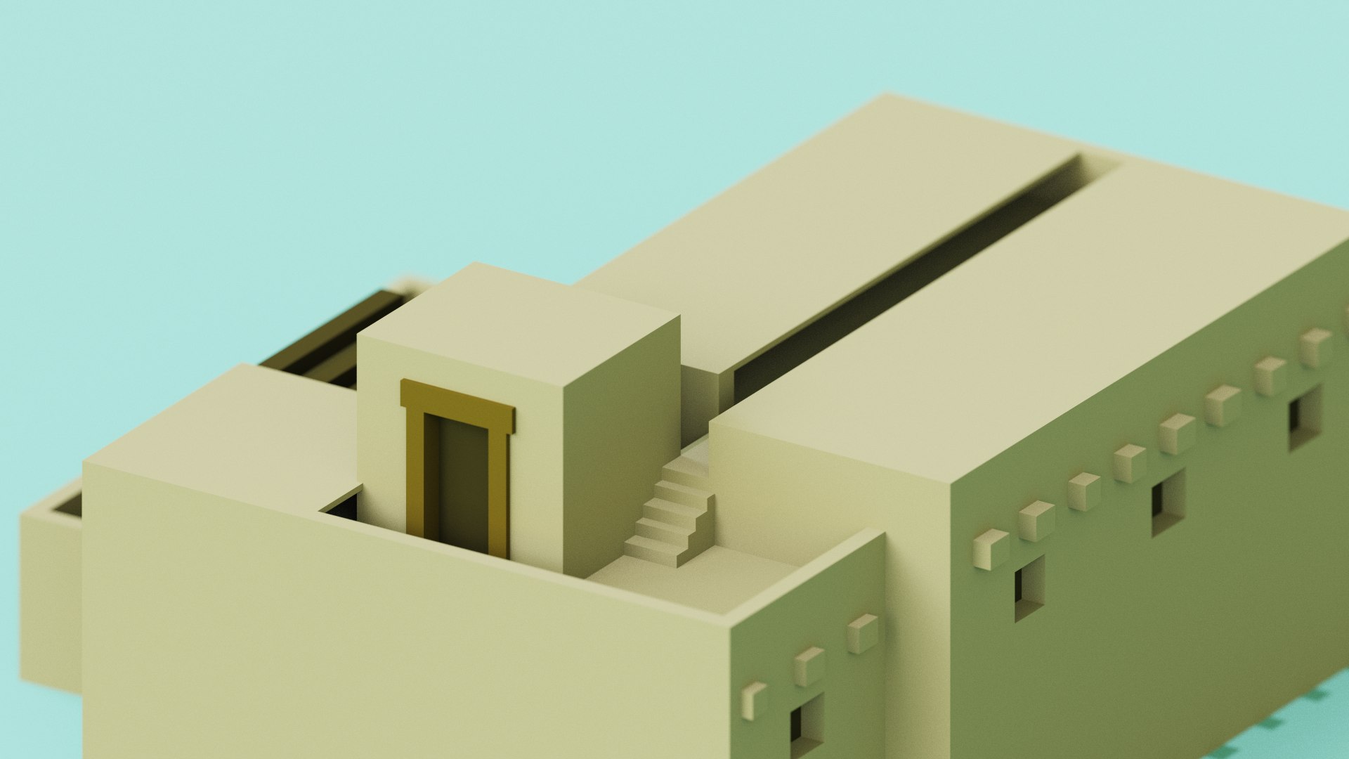 3D Voxel House - TurboSquid 1866877