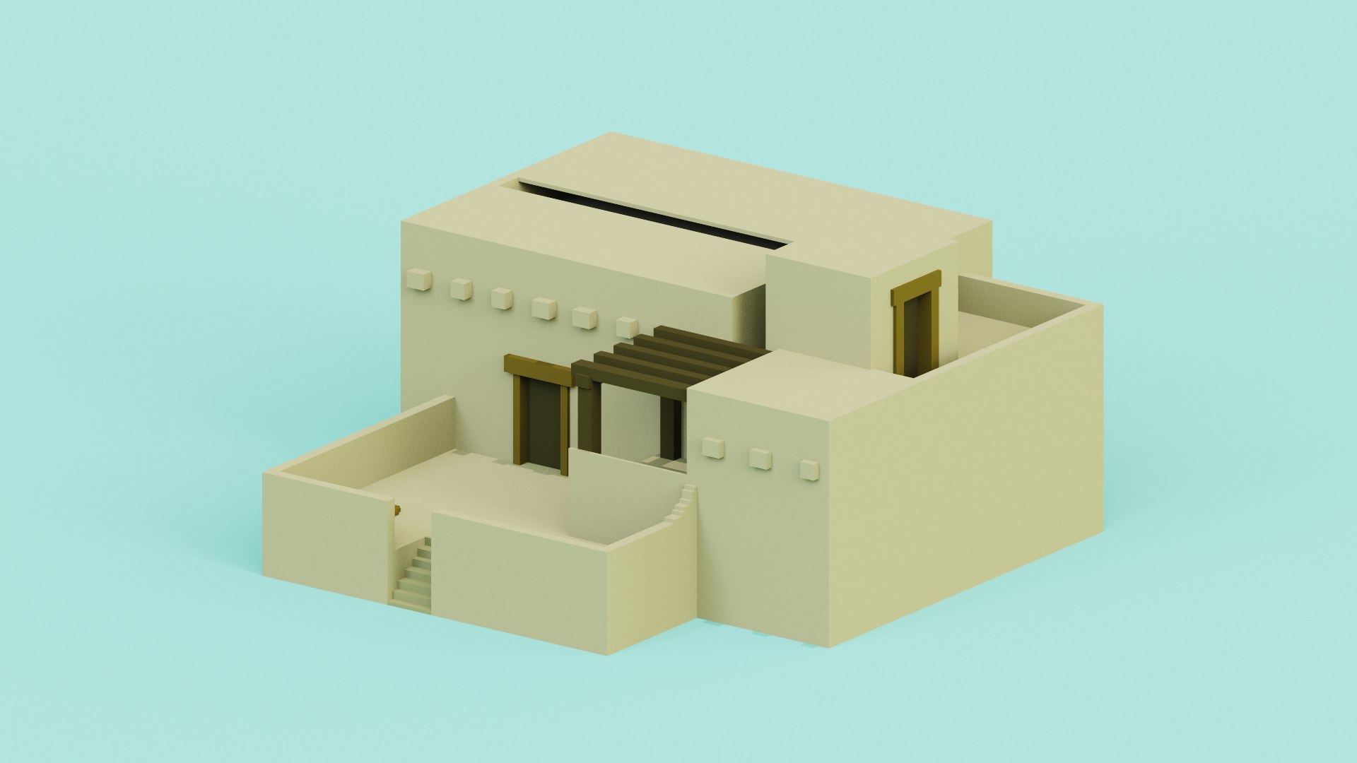 3D Voxel House - TurboSquid 1866877