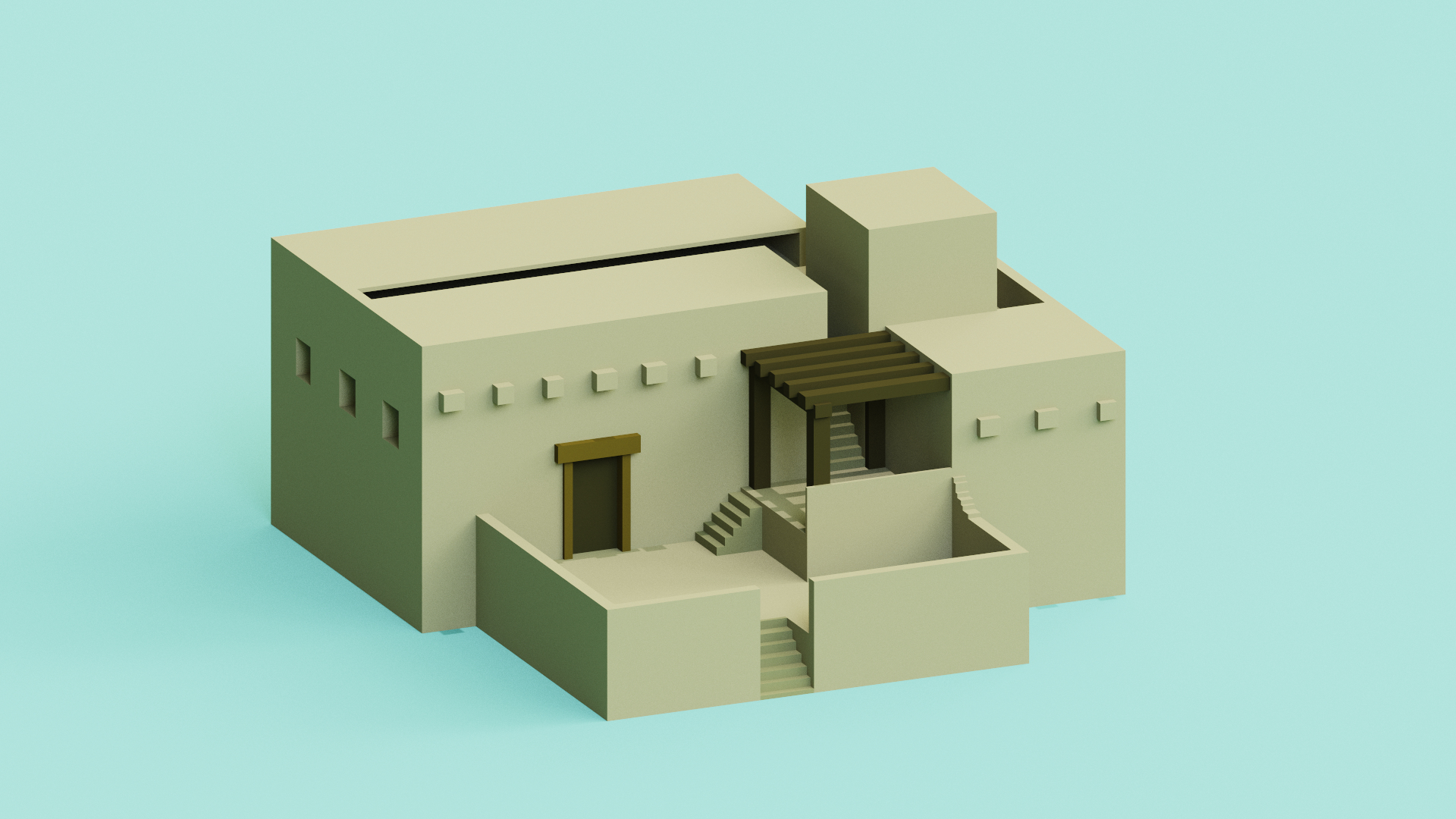 3D Voxel House - TurboSquid 1866877