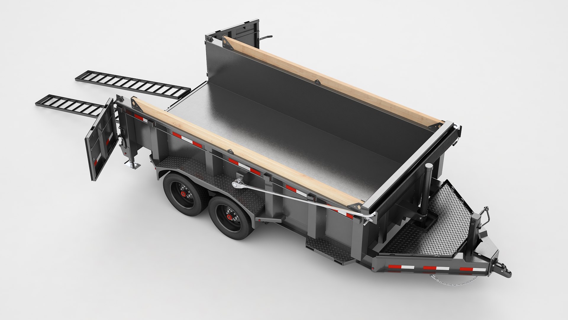 Dump Trailer Open 05 3D Model - TurboSquid 2236147