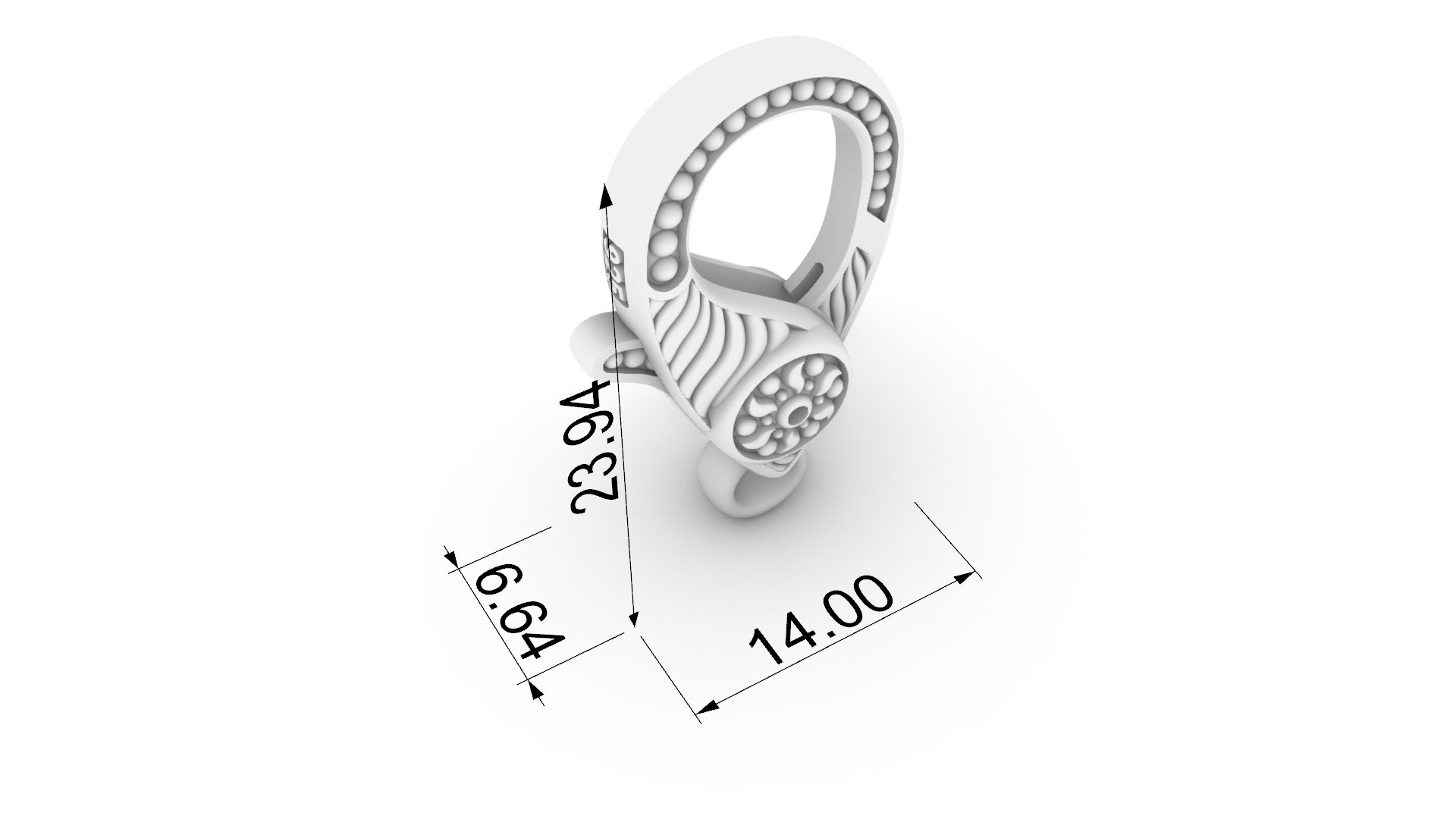 Elegant Beaded Closure Lock JDBCo 3D - TurboSquid 2342213