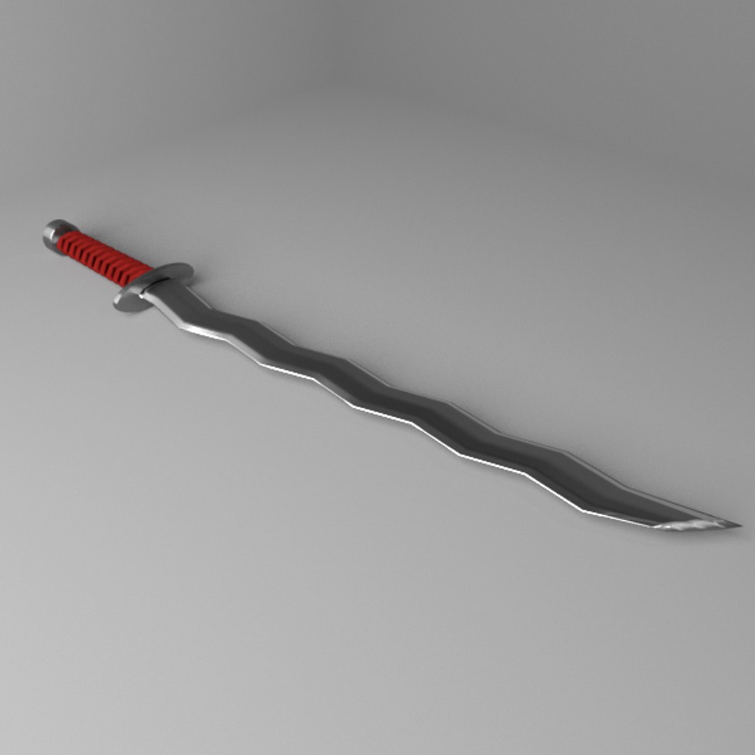 3D wavy sword 4 model - TurboSquid 1589666