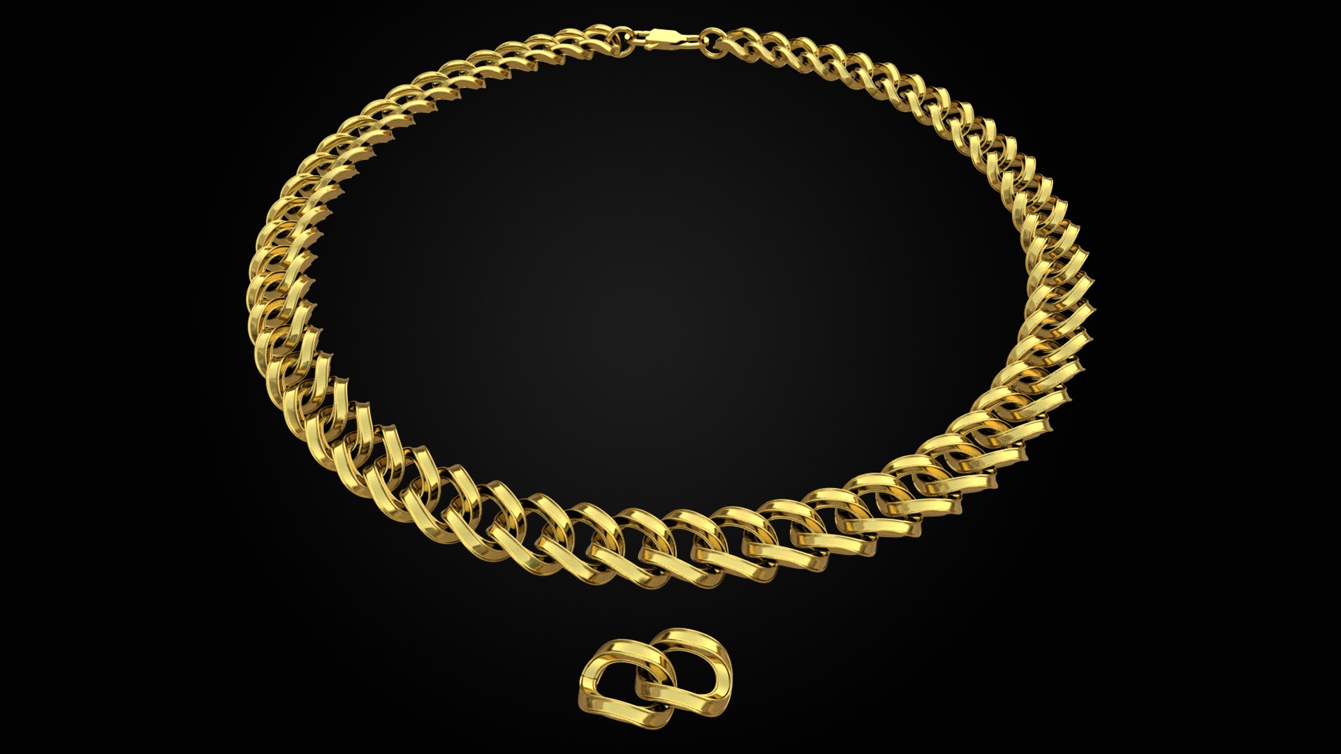 3D Gold Chain Unique Bundle Collections Model - TurboSquid 1995386