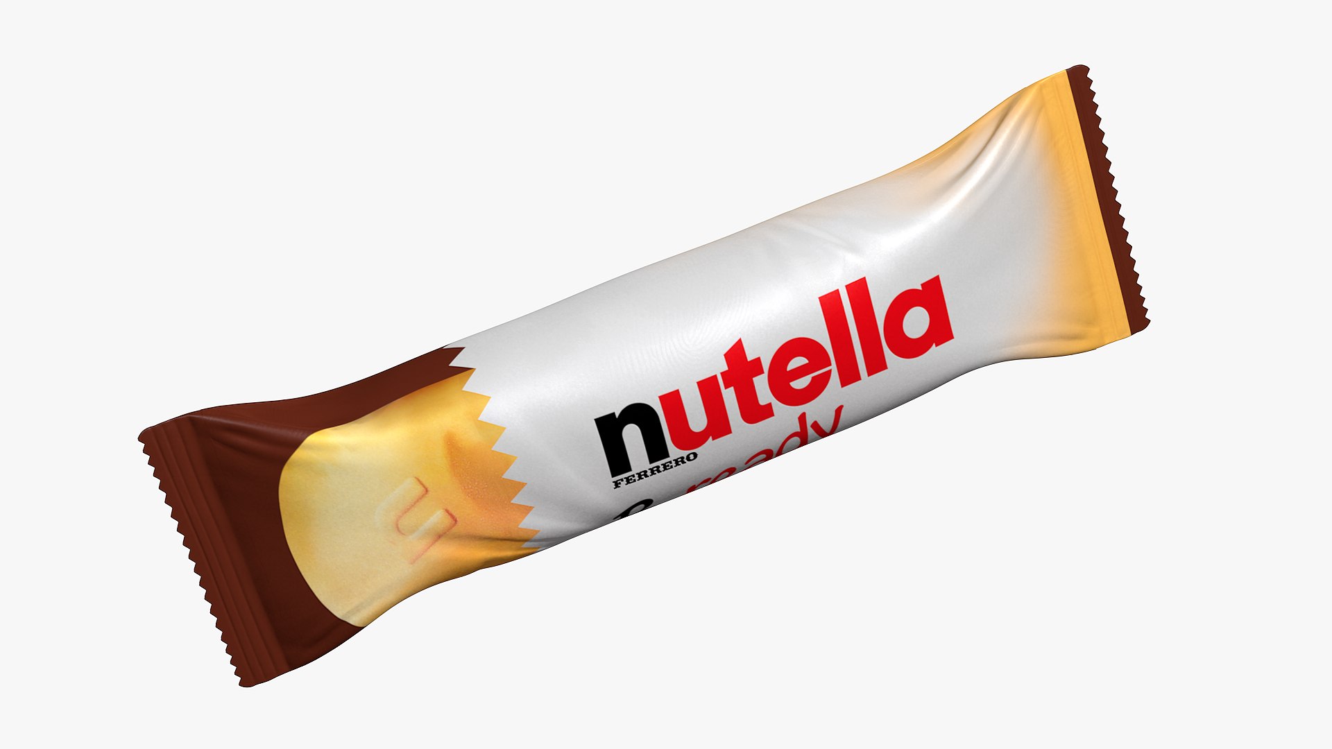 3D Nutella Bar B-ready Packaging Chocolate Wafer Model - TurboSquid 2078734