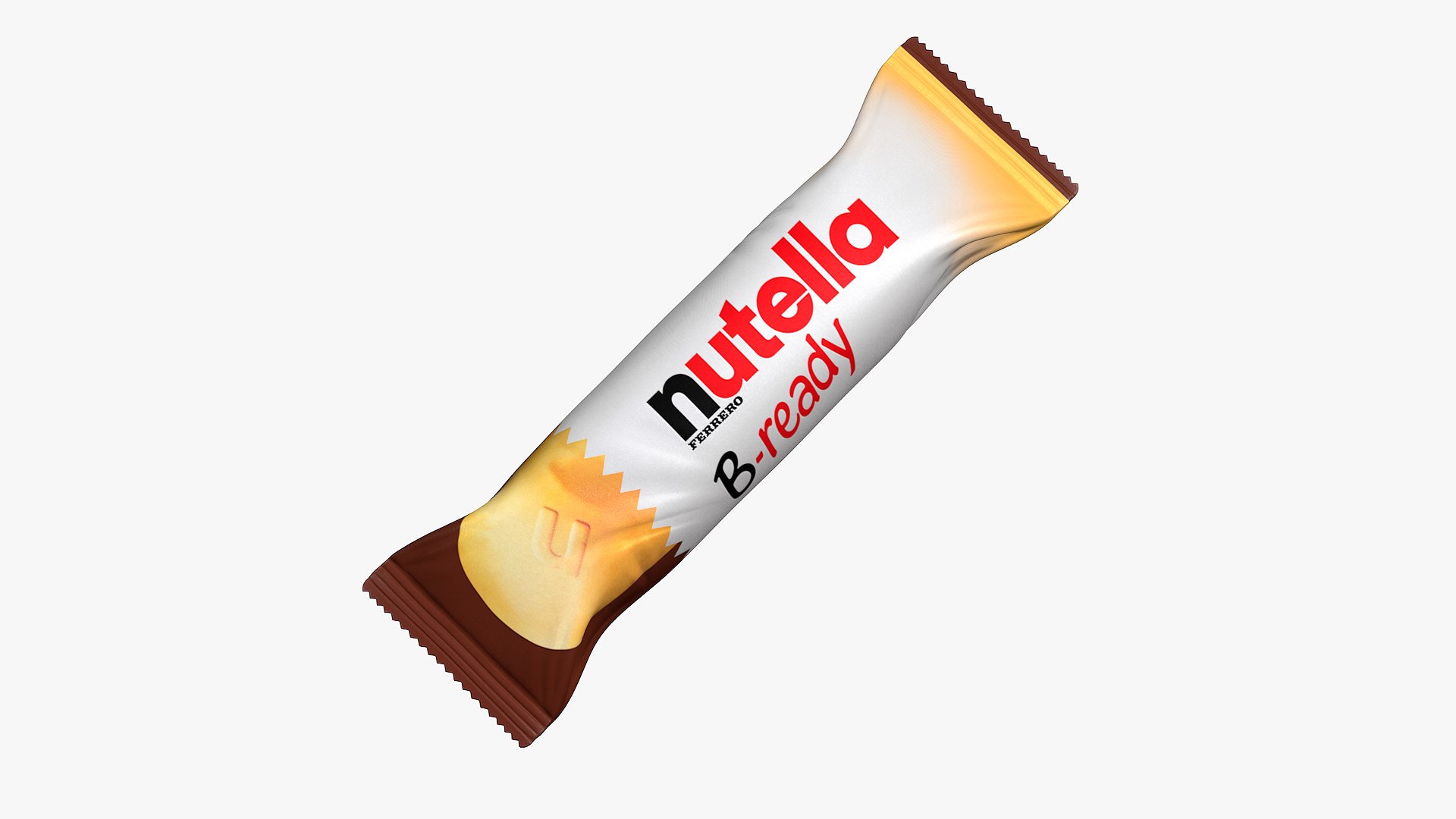 3D Nutella Bar B-ready Packaging Chocolate Wafer Model - TurboSquid 2078734