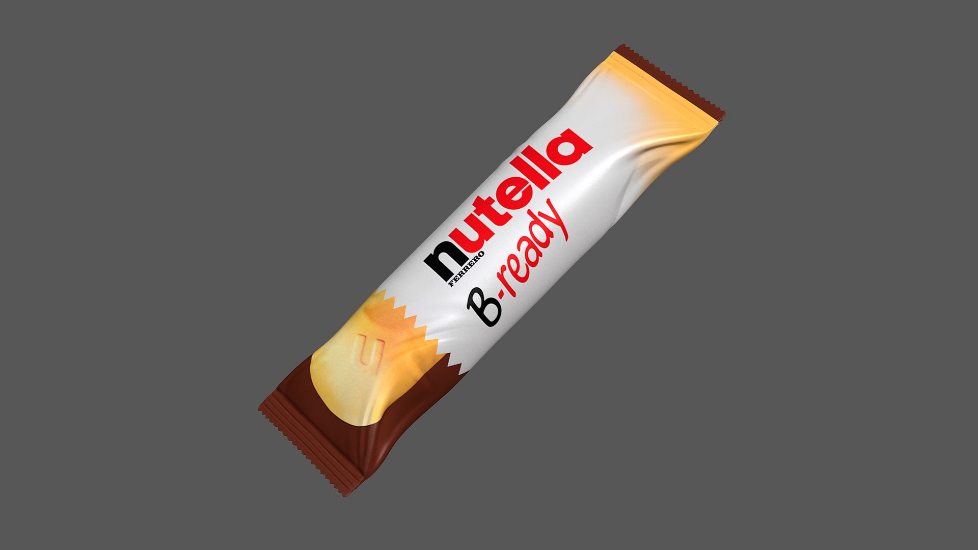3D Nutella Bar B-ready Packaging Chocolate Wafer model - TurboSquid 2078734