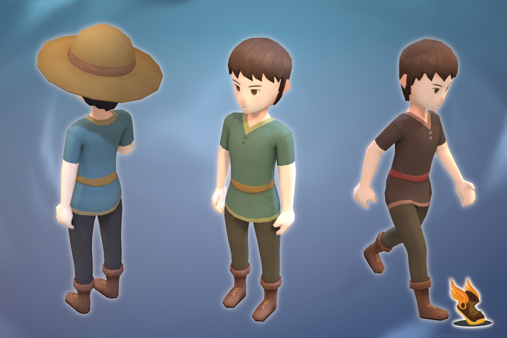 3D Stylized NPC - Male Peasants Pack - TurboSquid 2071031