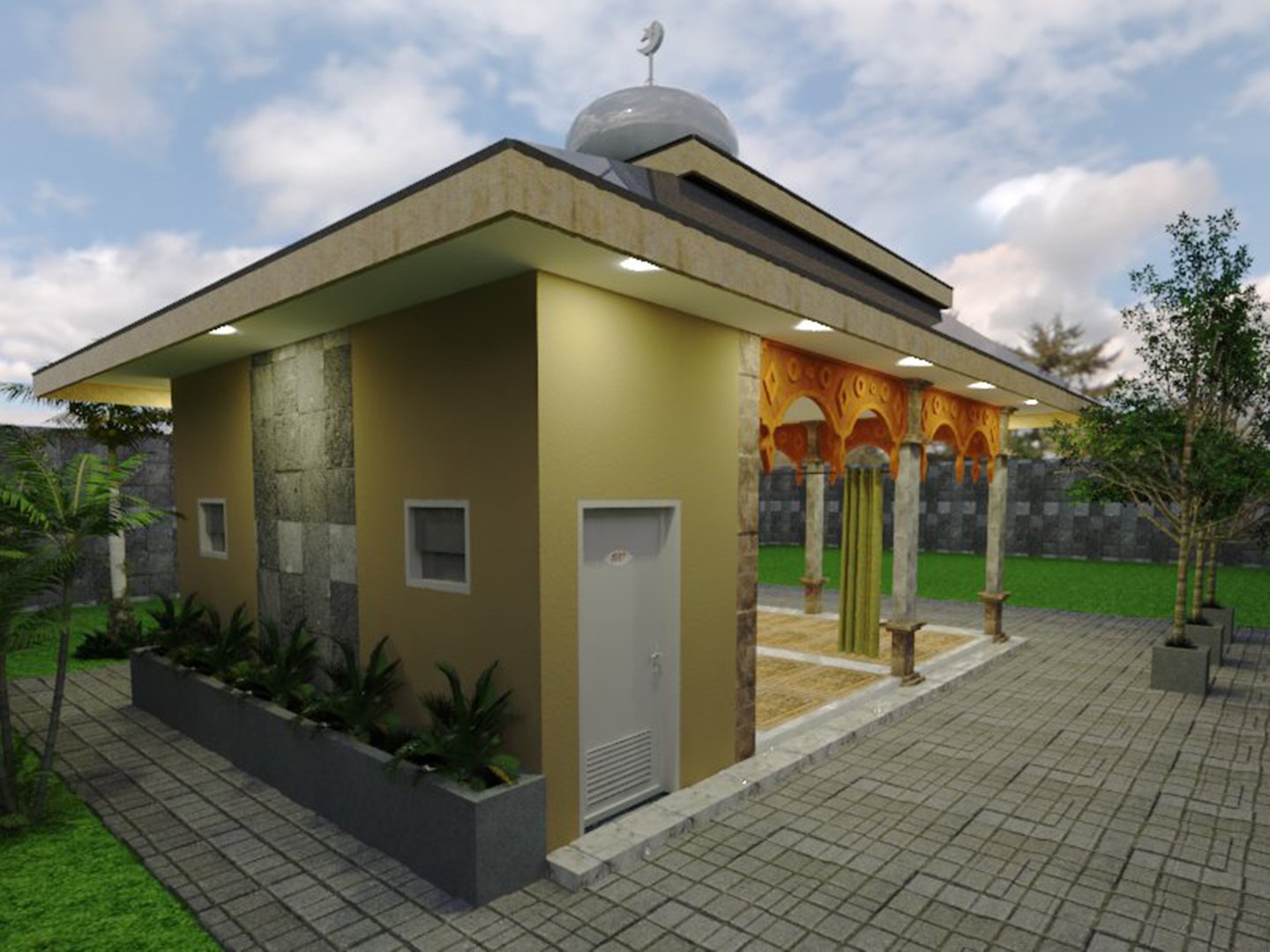 Simple mushola design concept for kindergarten 3D model - TurboSquid ...