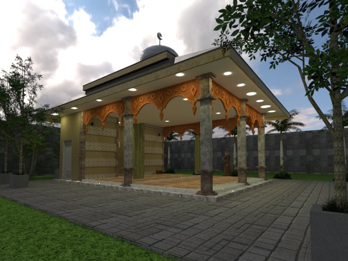 Simple mushola design concept for kindergarten 3D model - TurboSquid ...