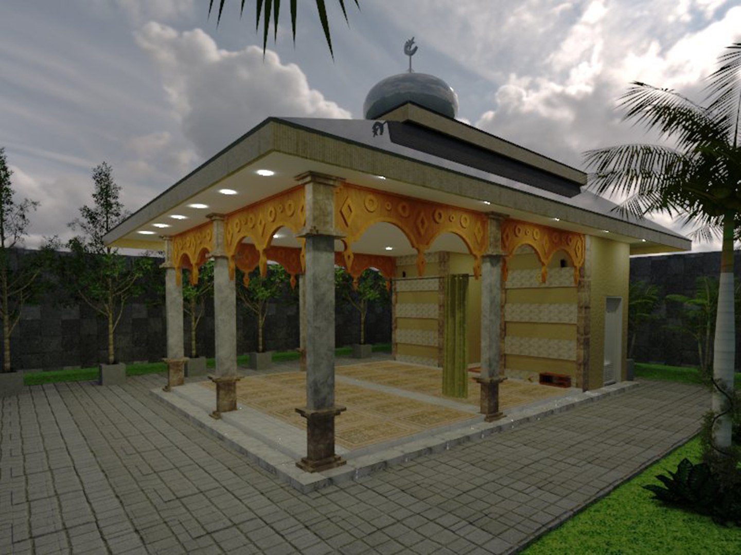 Simple mushola design concept for kindergarten 3D model - TurboSquid ...