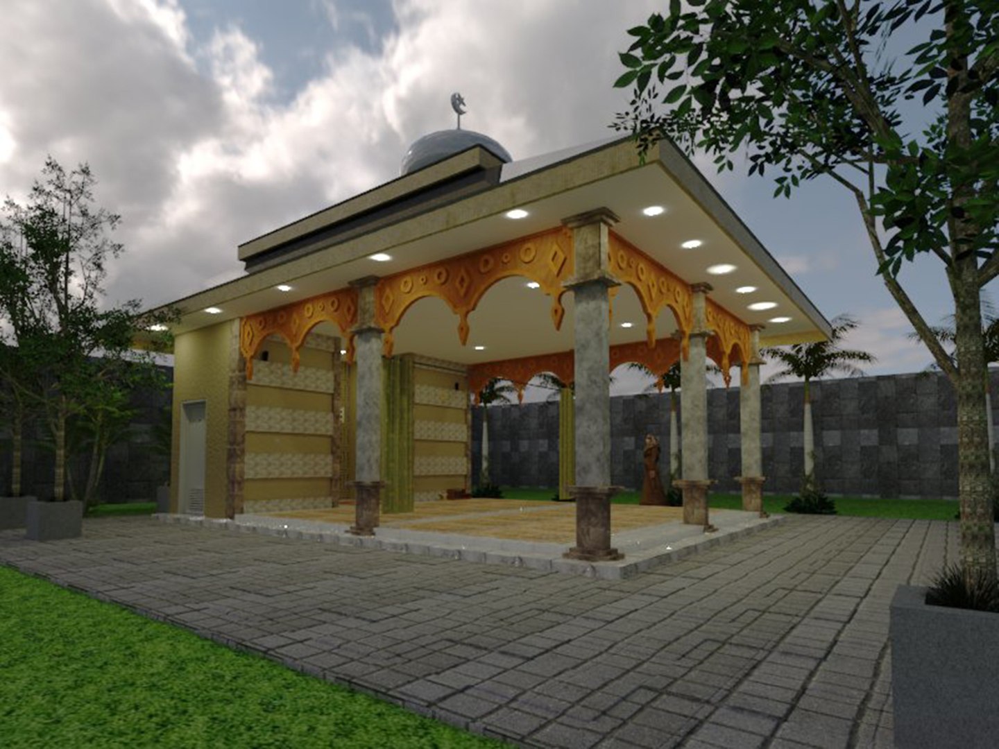 Simple mushola design concept for kindergarten 3D model - TurboSquid ...