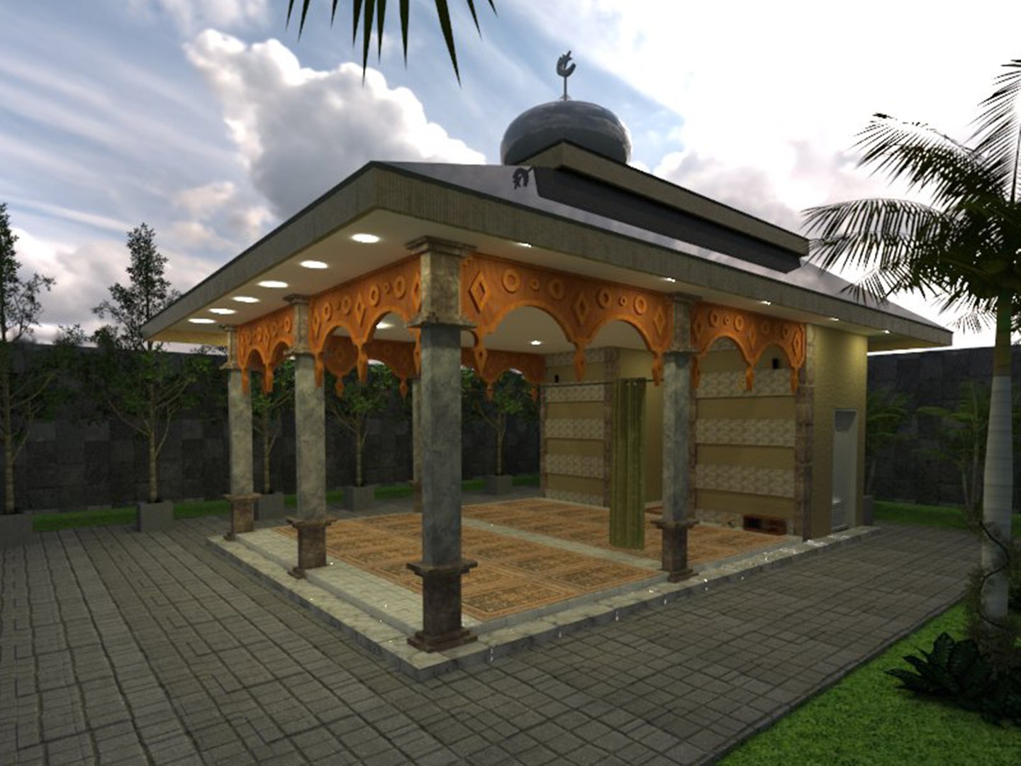 Simple mushola design concept for kindergarten 3D model - TurboSquid ...