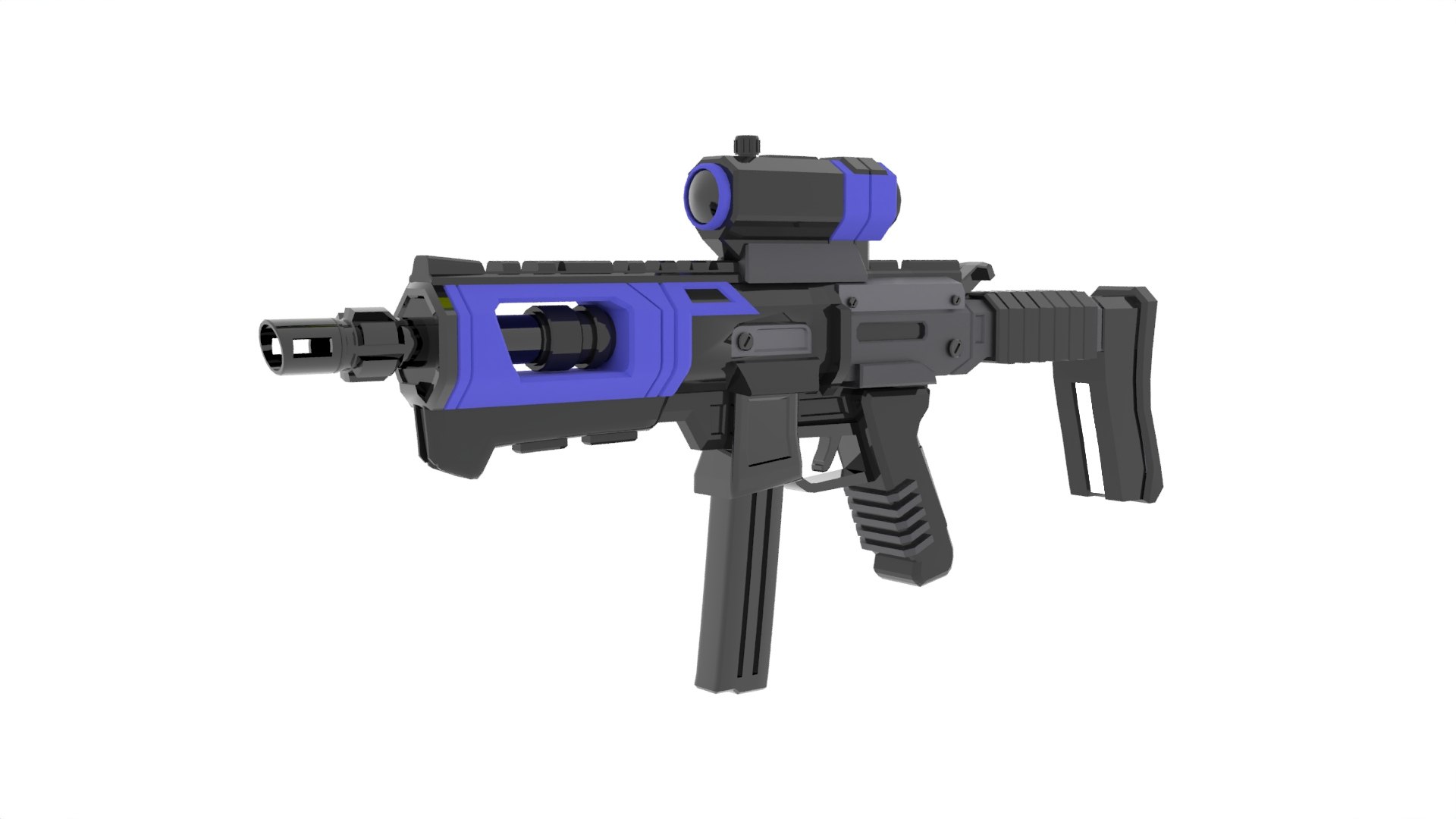 SMG 1 Gun Weapon Model - TurboSquid 2273569