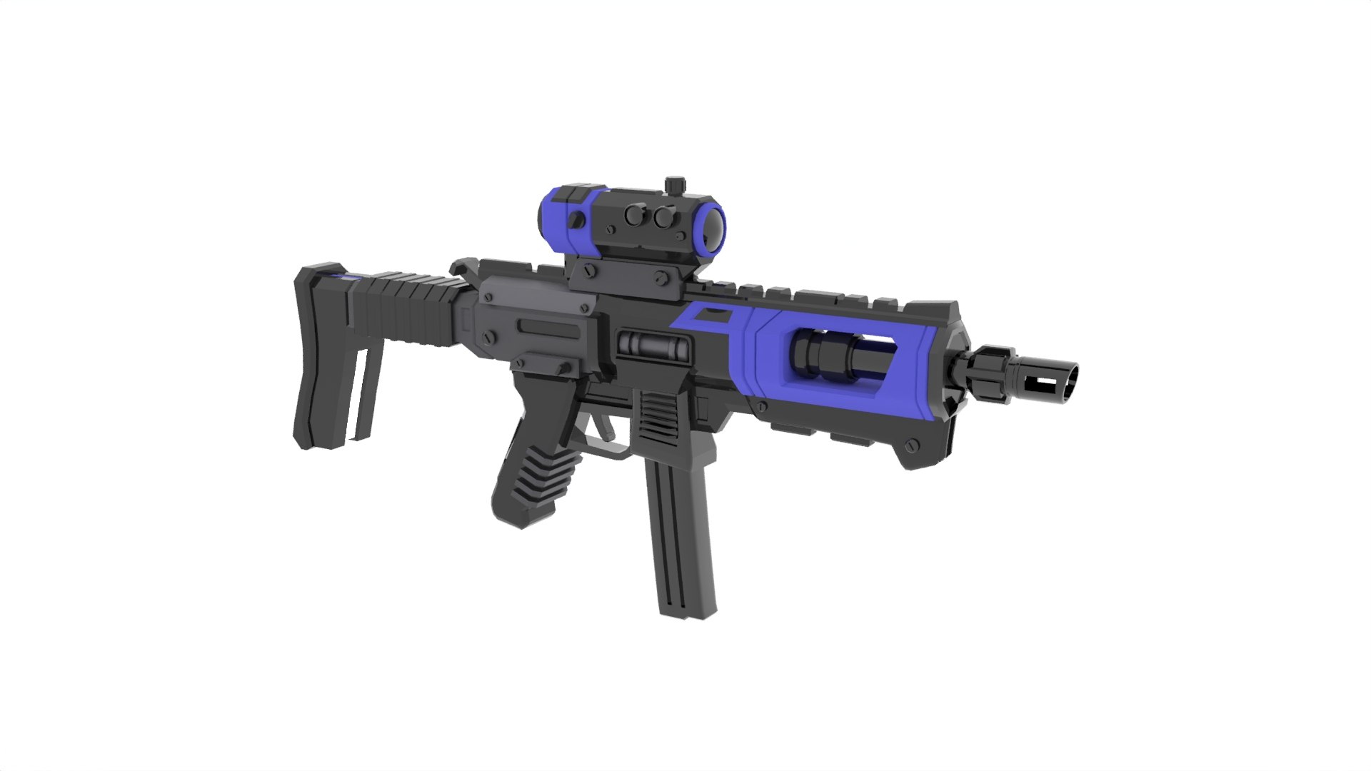 SMG 1 Gun Weapon Model - TurboSquid 2273569