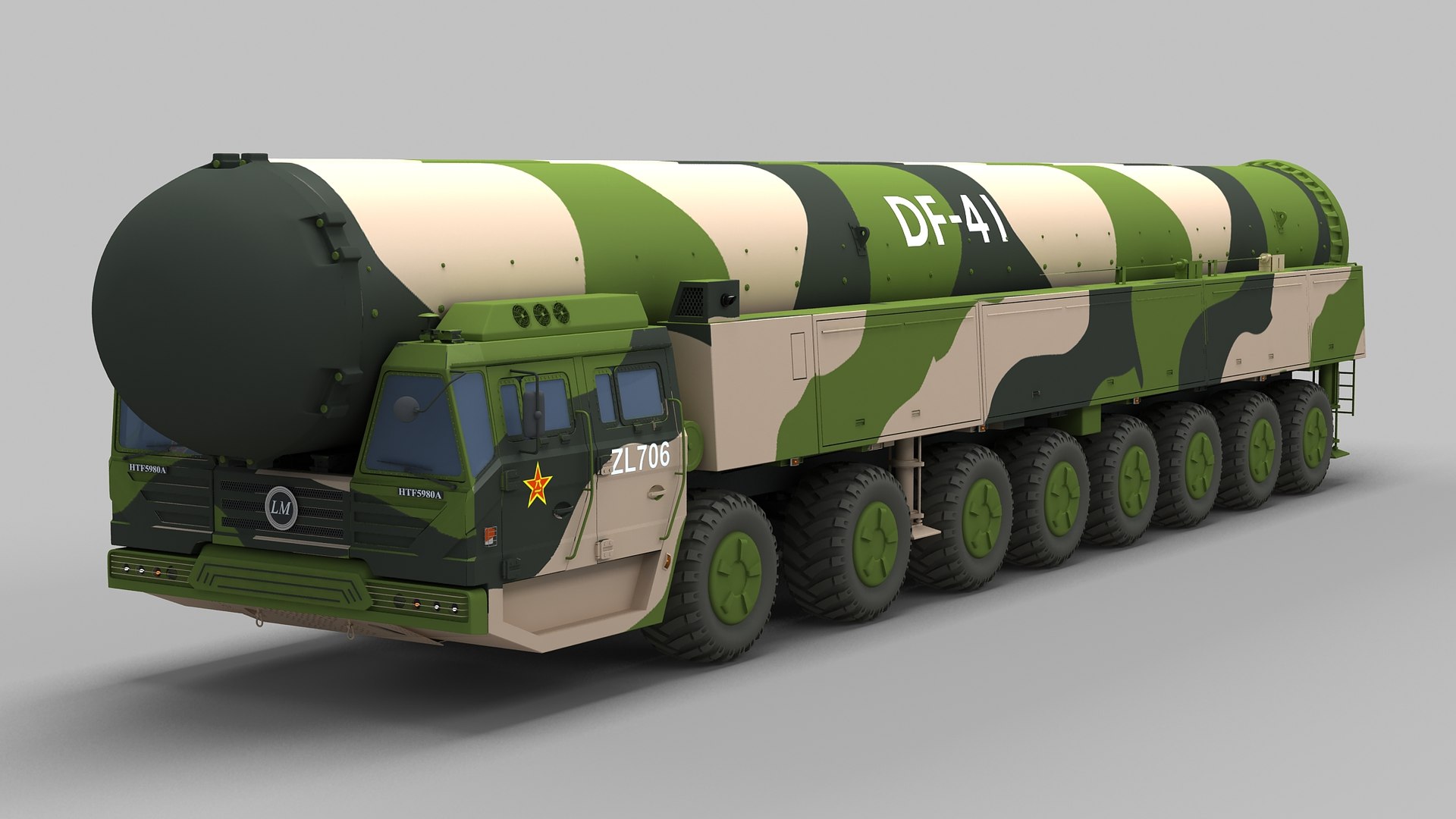 Chinese Df-41 Missile 3D Model - TurboSquid 1468656