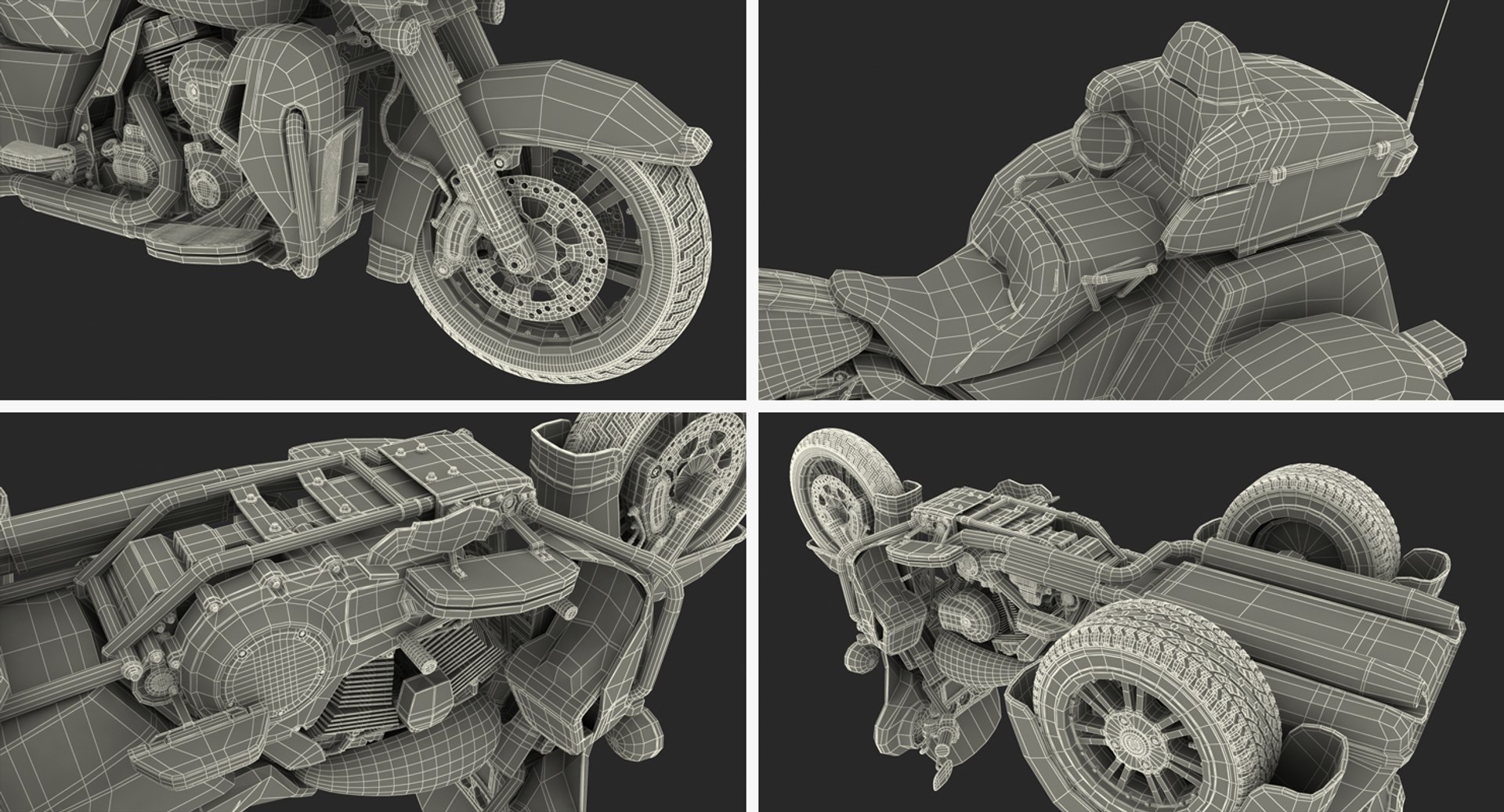 3d Model Trike Motorcycle Green Generic