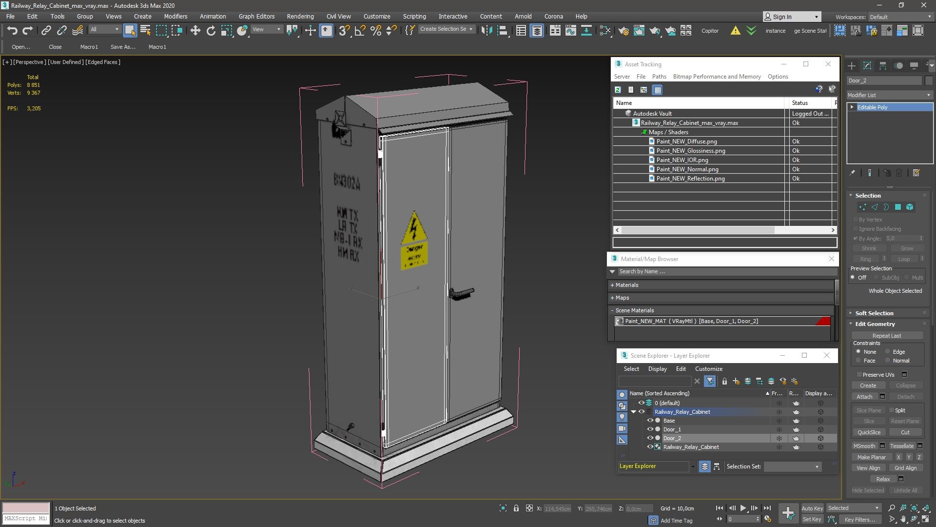 3D Railway Relay Cabinet - TurboSquid 2265760