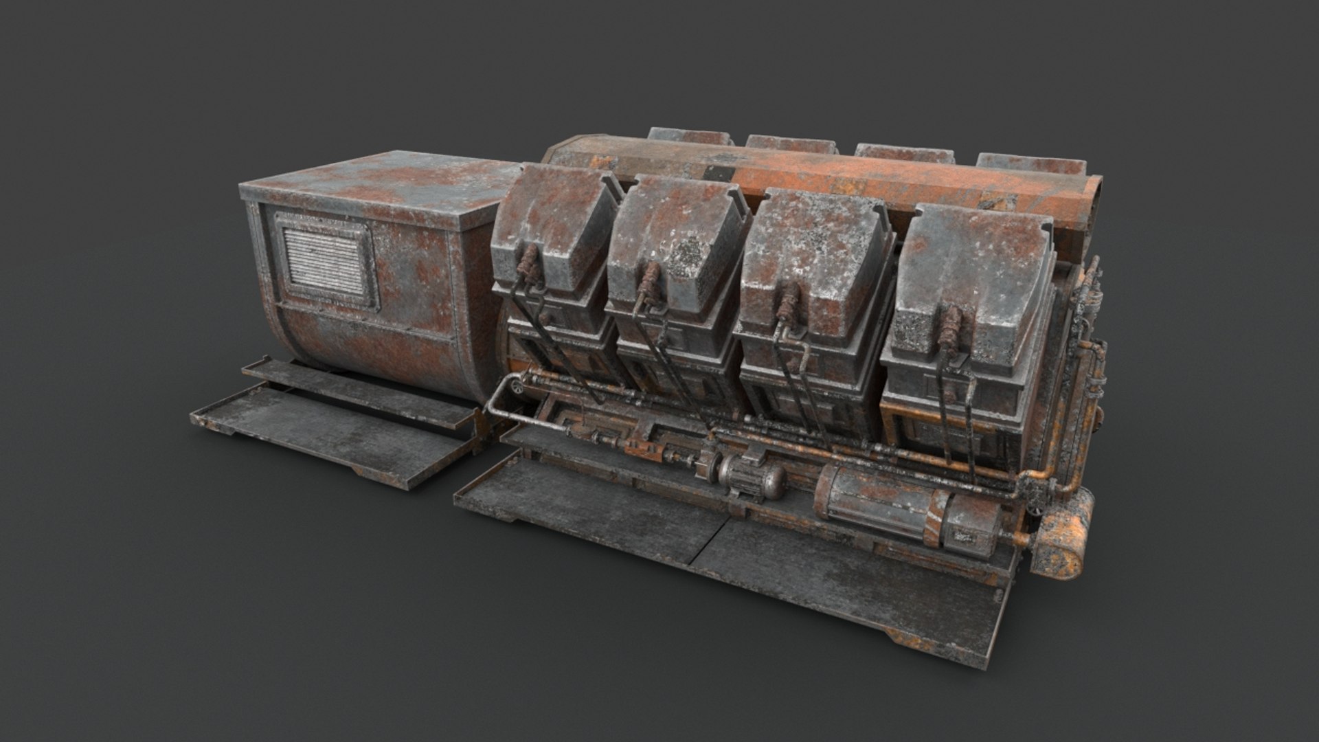 3D Rusted Machinery Device Industrial Model - TurboSquid 1388906