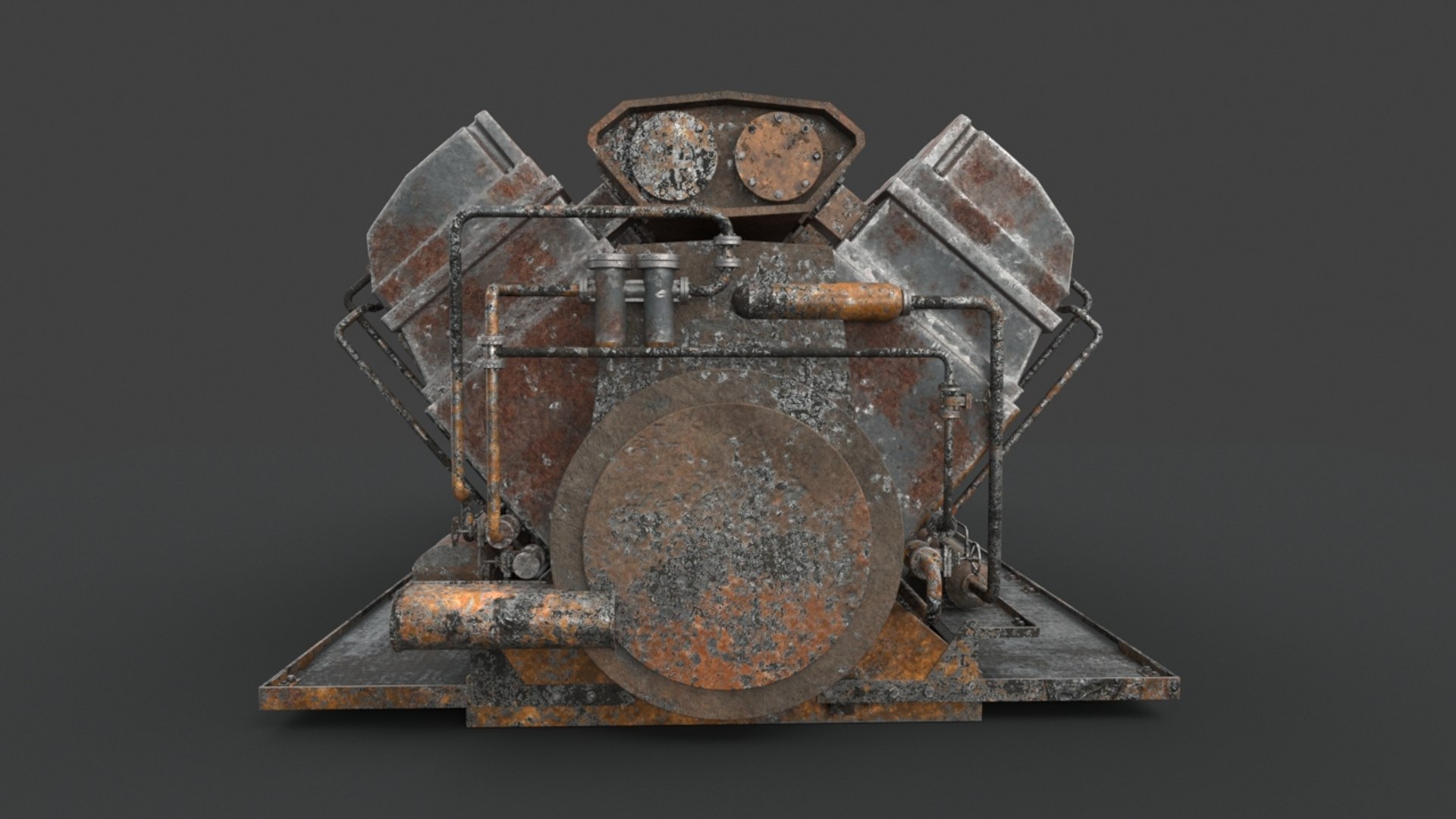 3D Rusted Machinery Device Industrial Model - TurboSquid 1388906