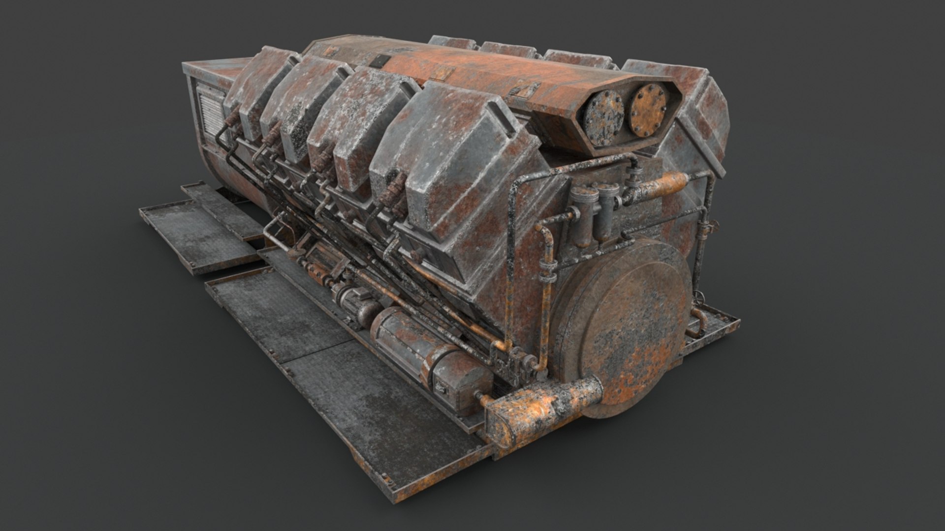 3D Rusted Machinery Device Industrial Model - TurboSquid 1388906