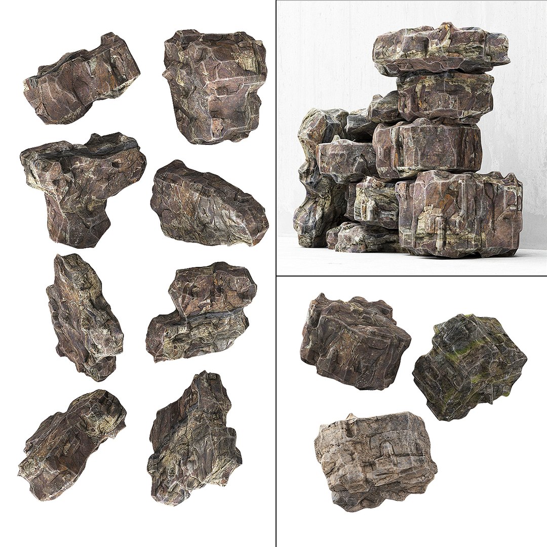 3D Rock Sea - TurboSquid 1477299
