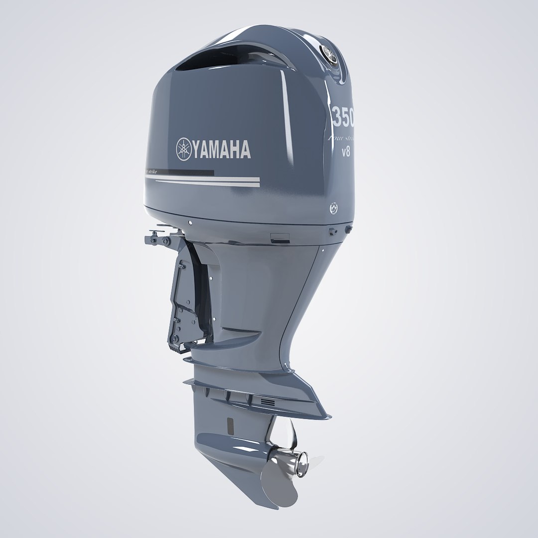 3d Model Yamaha F350 Engine