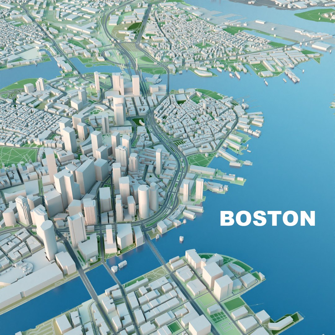 3D Boston 3D City Map 3D Model Model - TurboSquid 2474657