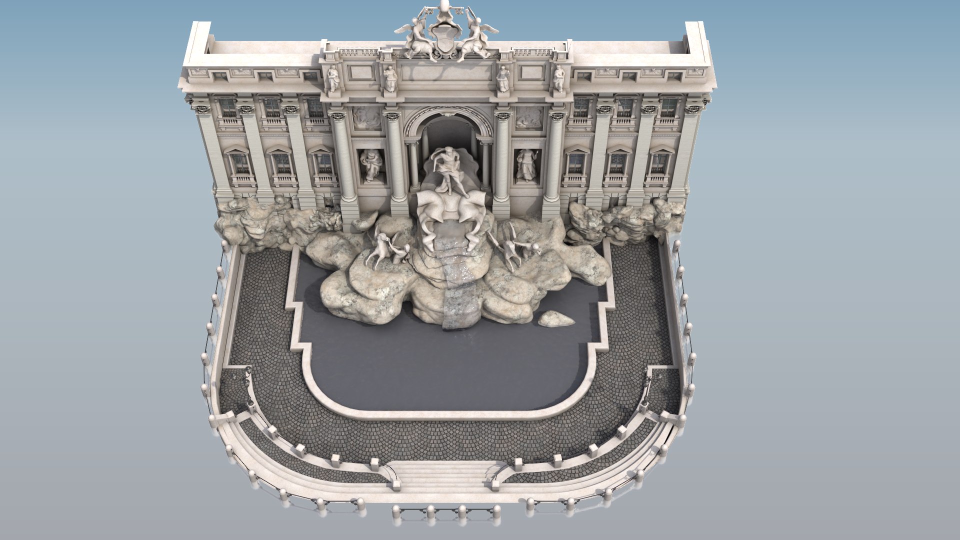 3D model Trevi Fountain - TurboSquid 1827522