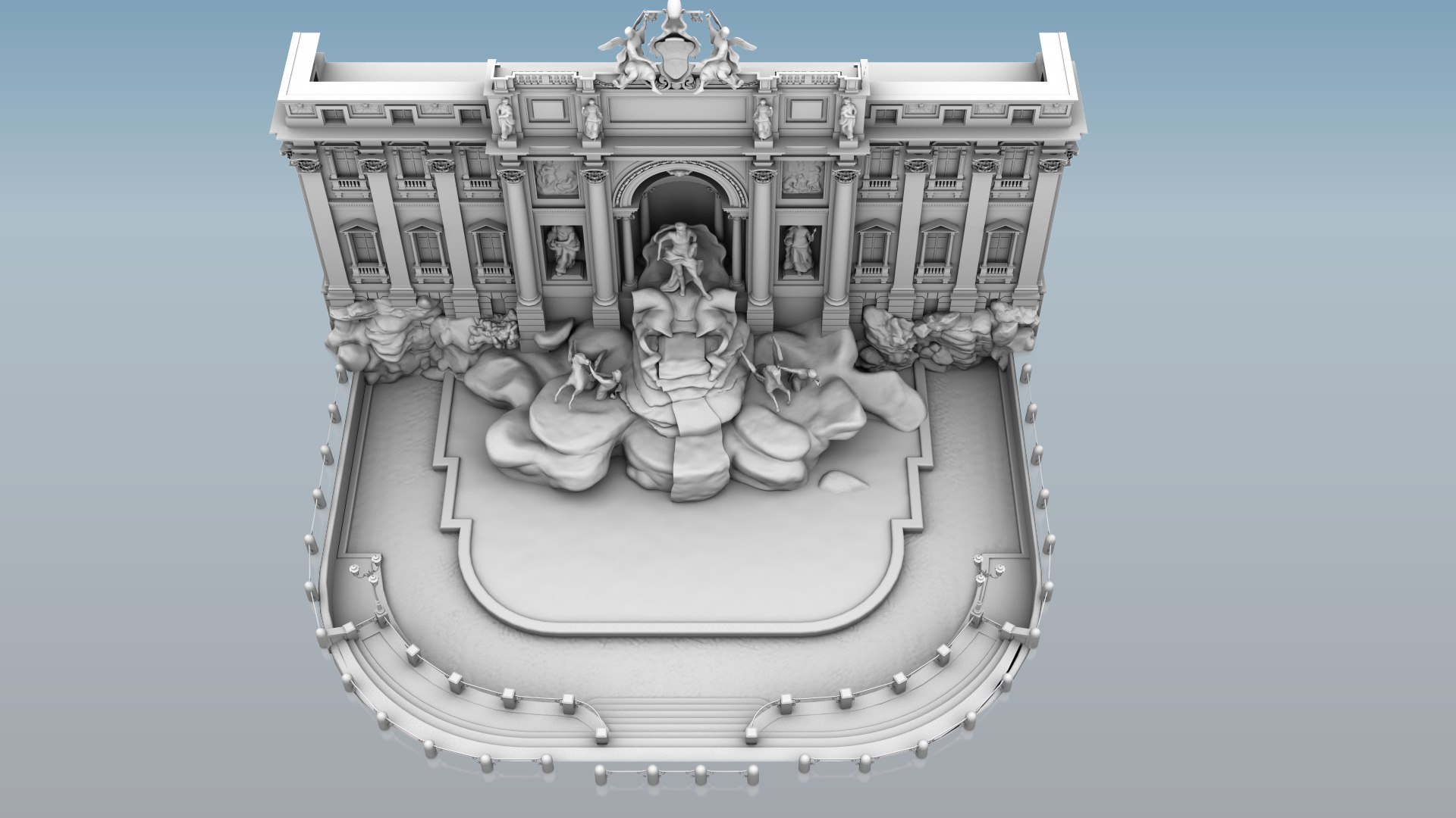3D model Trevi Fountain - TurboSquid 1827522