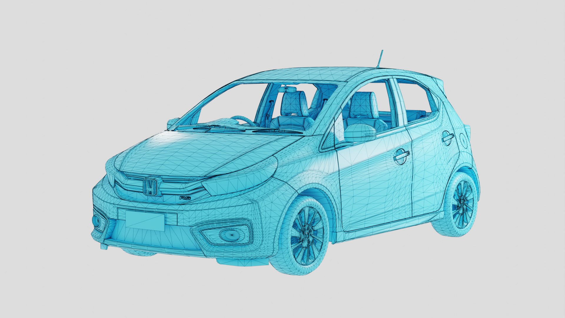 3D Honda Brio RS 2020 With Interior HQ Low Poly - TurboSquid 2223174