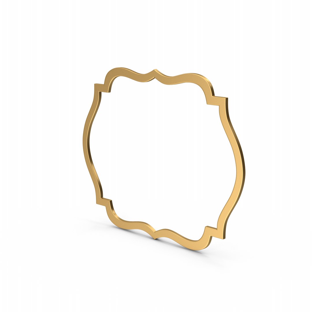 Gold Picture Frame 3D - TurboSquid 2207019