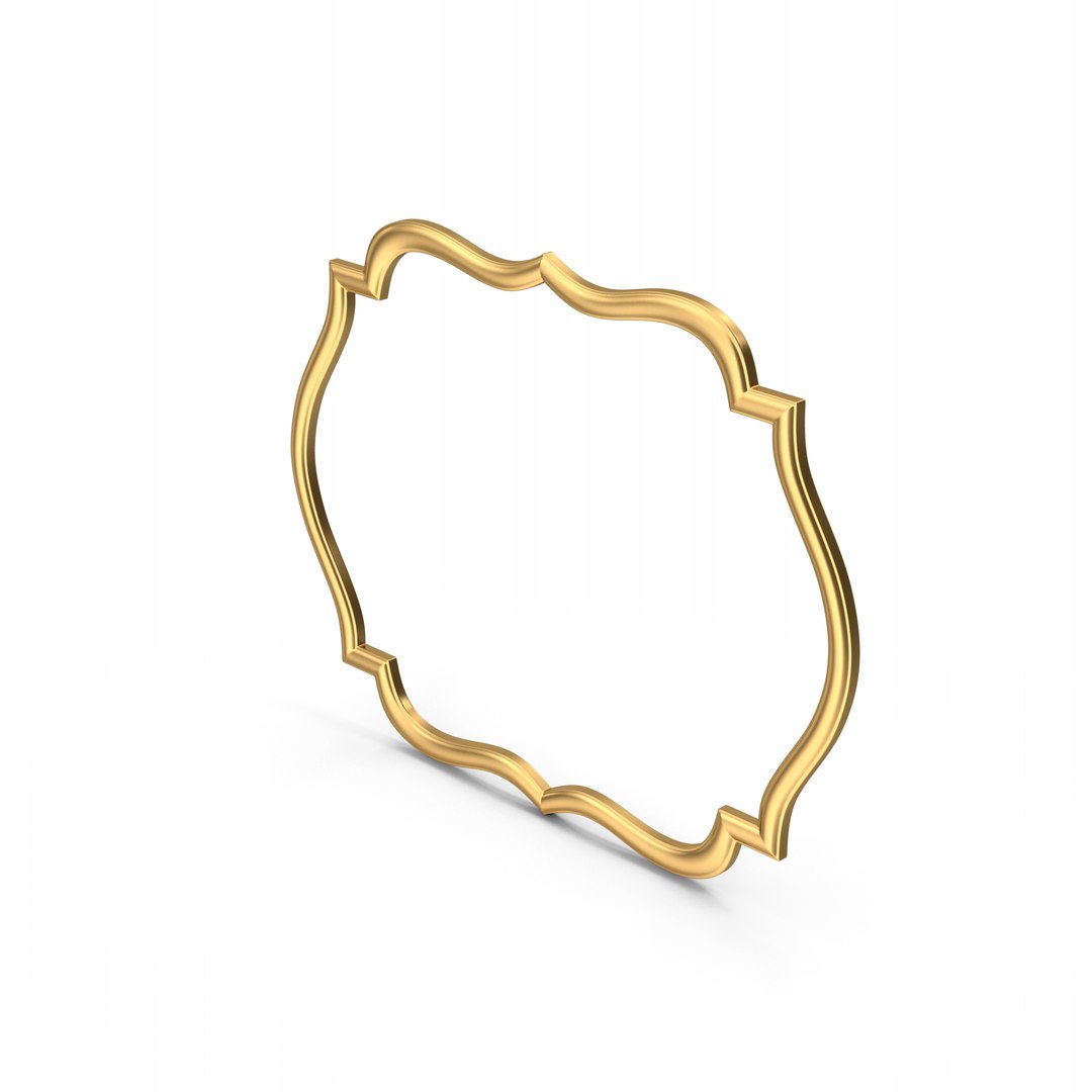 Gold Picture Frame 3D - TurboSquid 2207019