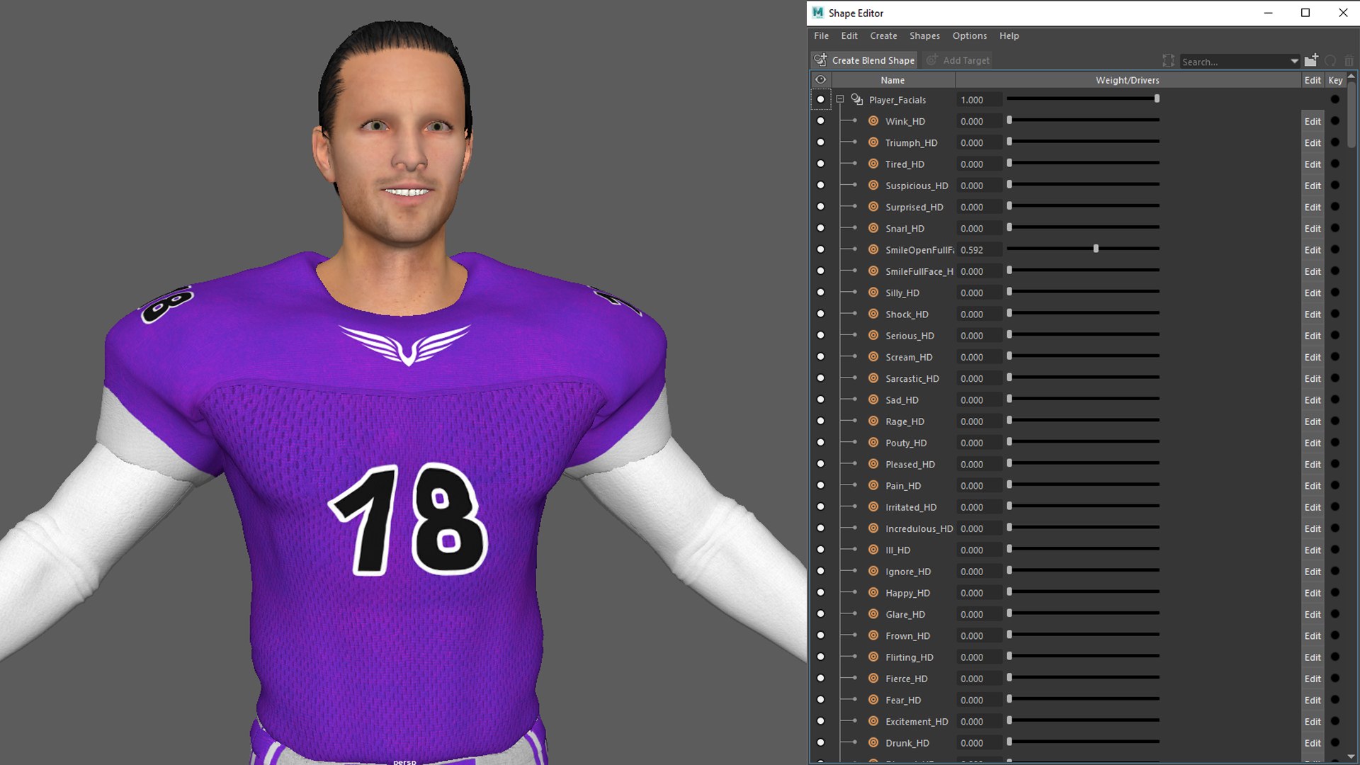 3D American Football Player V3 Model - TurboSquid 1801103