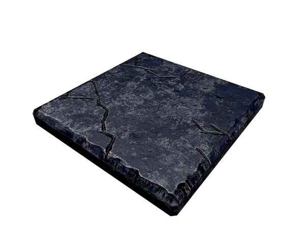 3d model old metal block