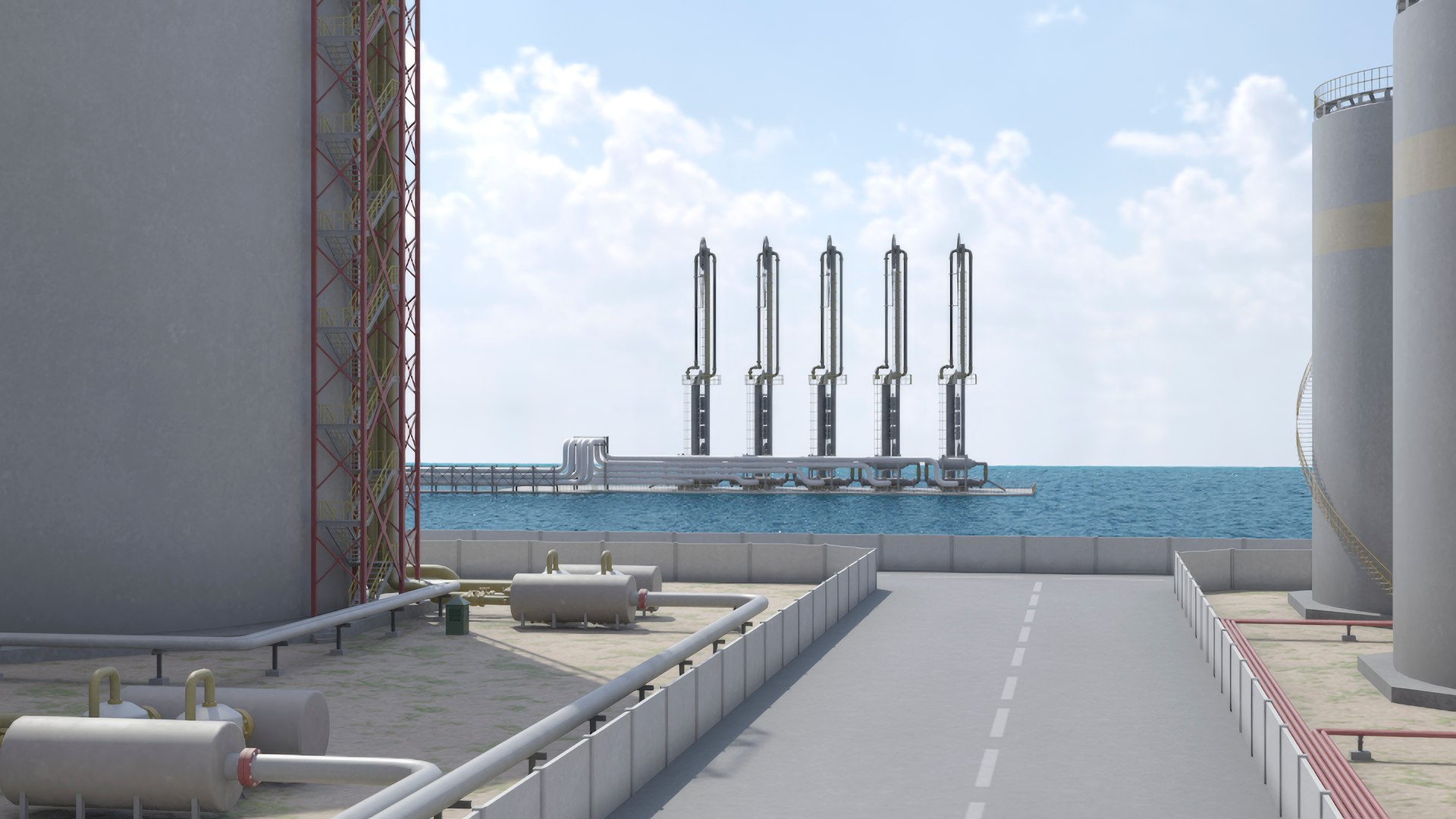 3D LNG Import Terminal - TurboSquid 2310068