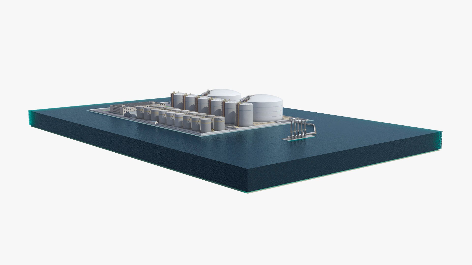 3D LNG Import Terminal - TurboSquid 2310068