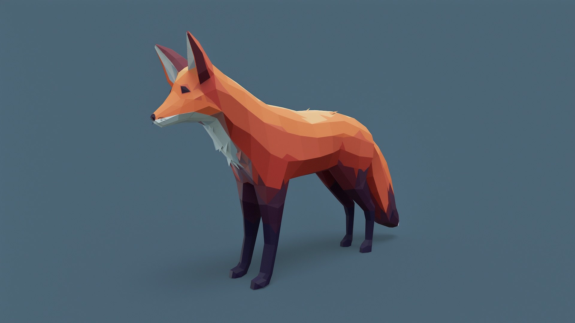 Lowpoly Fox 3D - TurboSquid 2199369