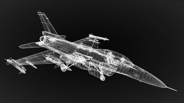 f-16 fighting falcon usaf 3d max
