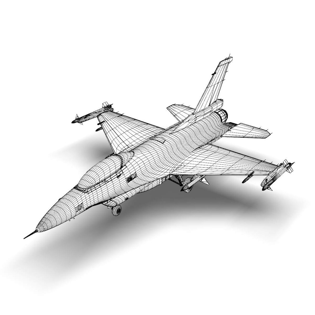 F-16 Fighting Falcon Usaf 3d Max