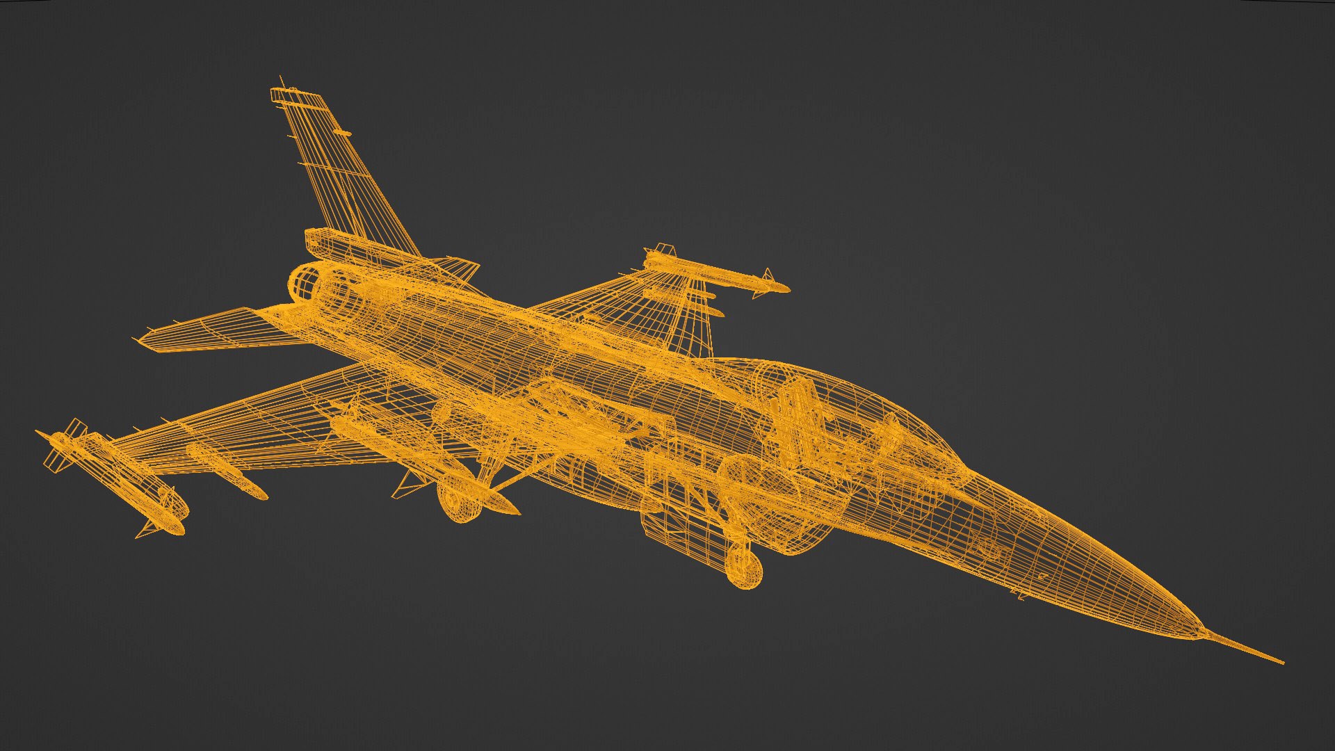 f-16 fighting falcon usaf 3d max