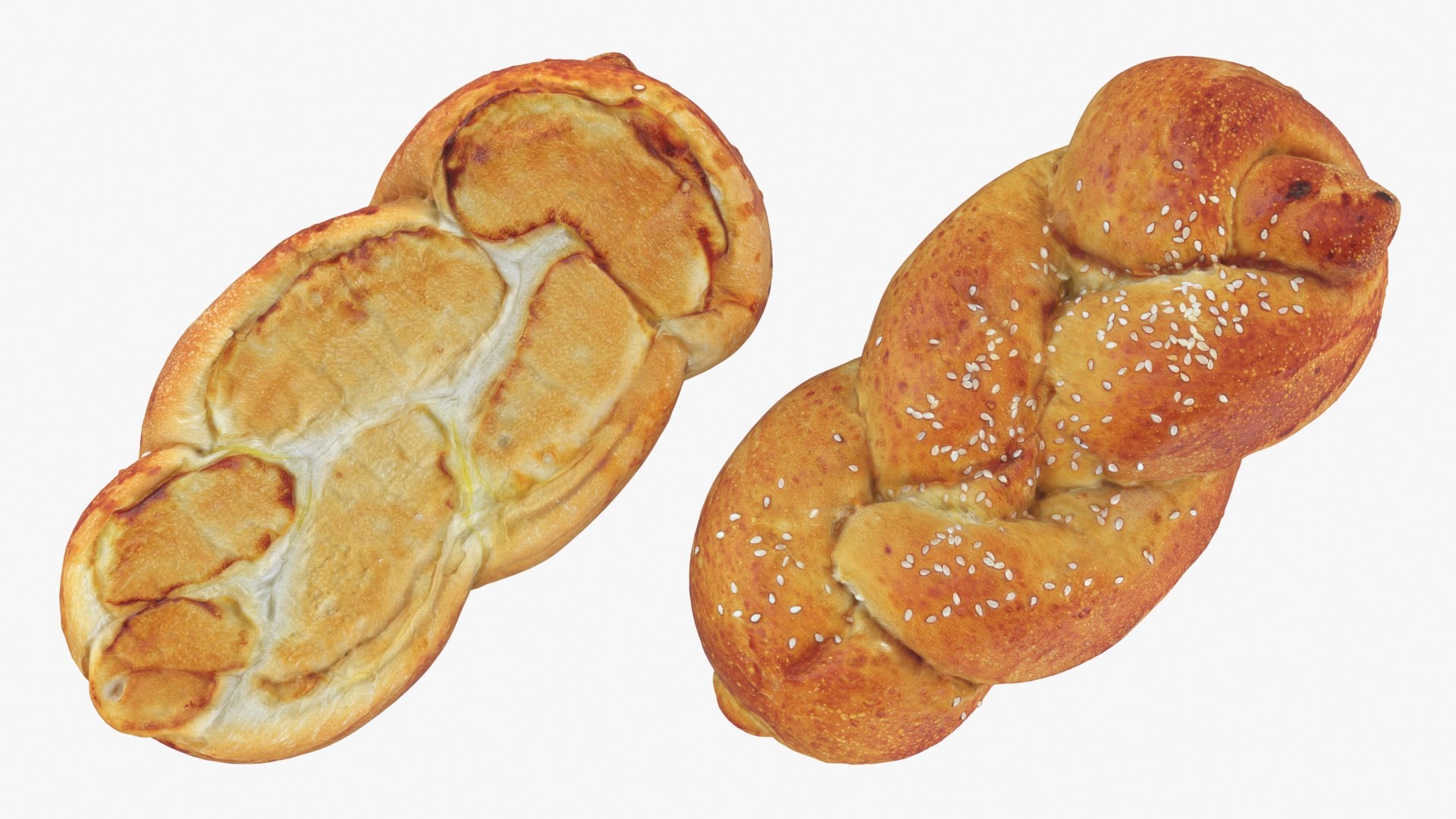 3D Challah Bread Model - TurboSquid 2334700