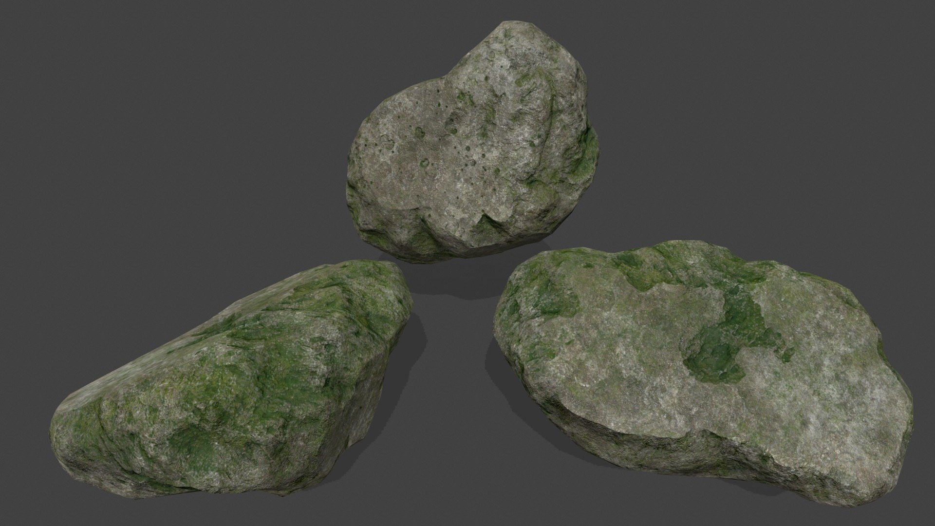 3D Moss Rock Model - TurboSquid 1282397