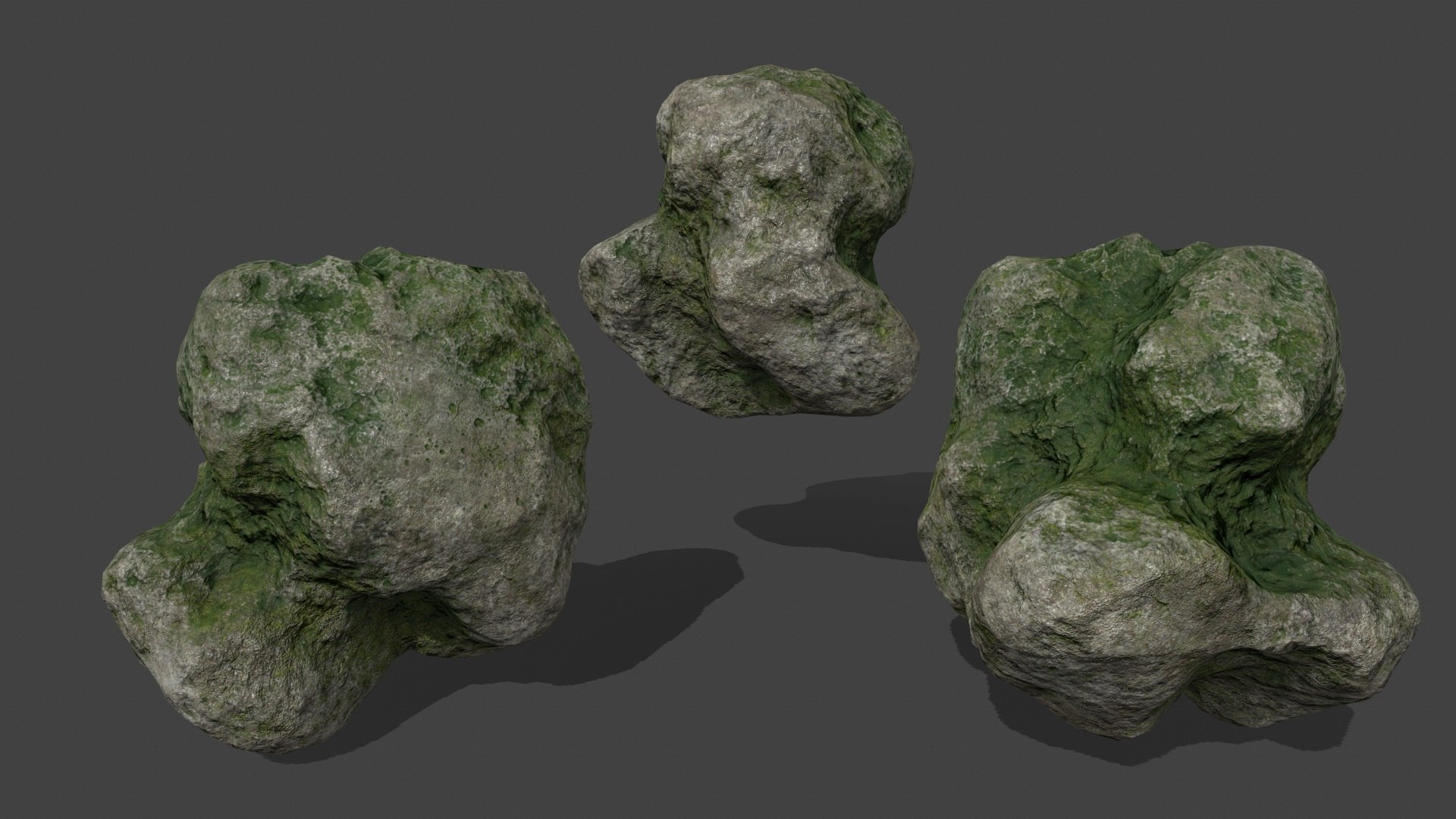3D Moss Rock Model - TurboSquid 1282397