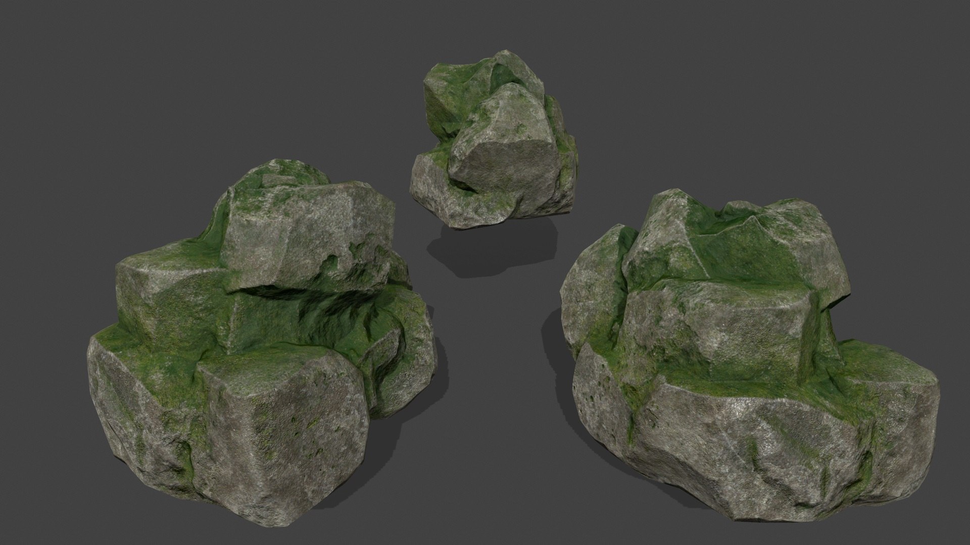 3D Moss Rock Model - TurboSquid 1282397