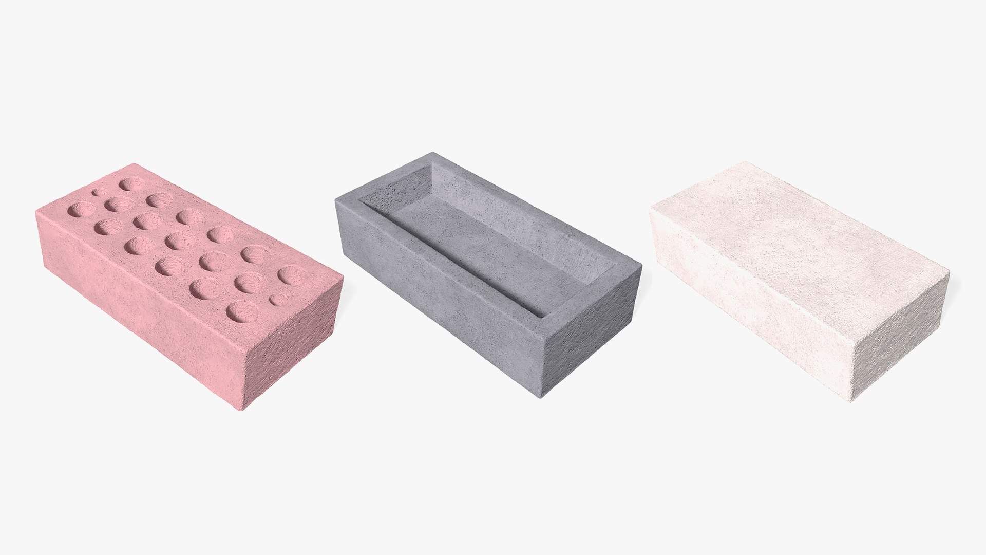 Calcium Silicate Bricks Collection 3D model - TurboSquid 2160669
